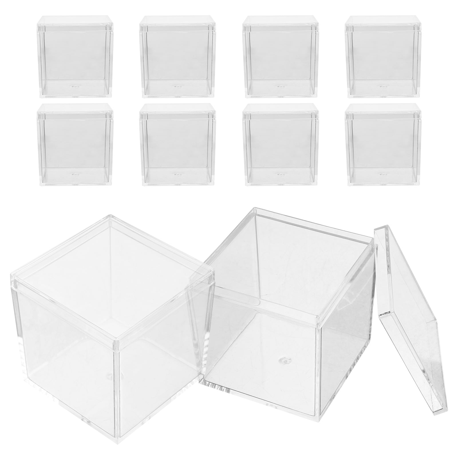 10 Pcs Mineral Sample Case Display Specimen Container Clear Storage ...