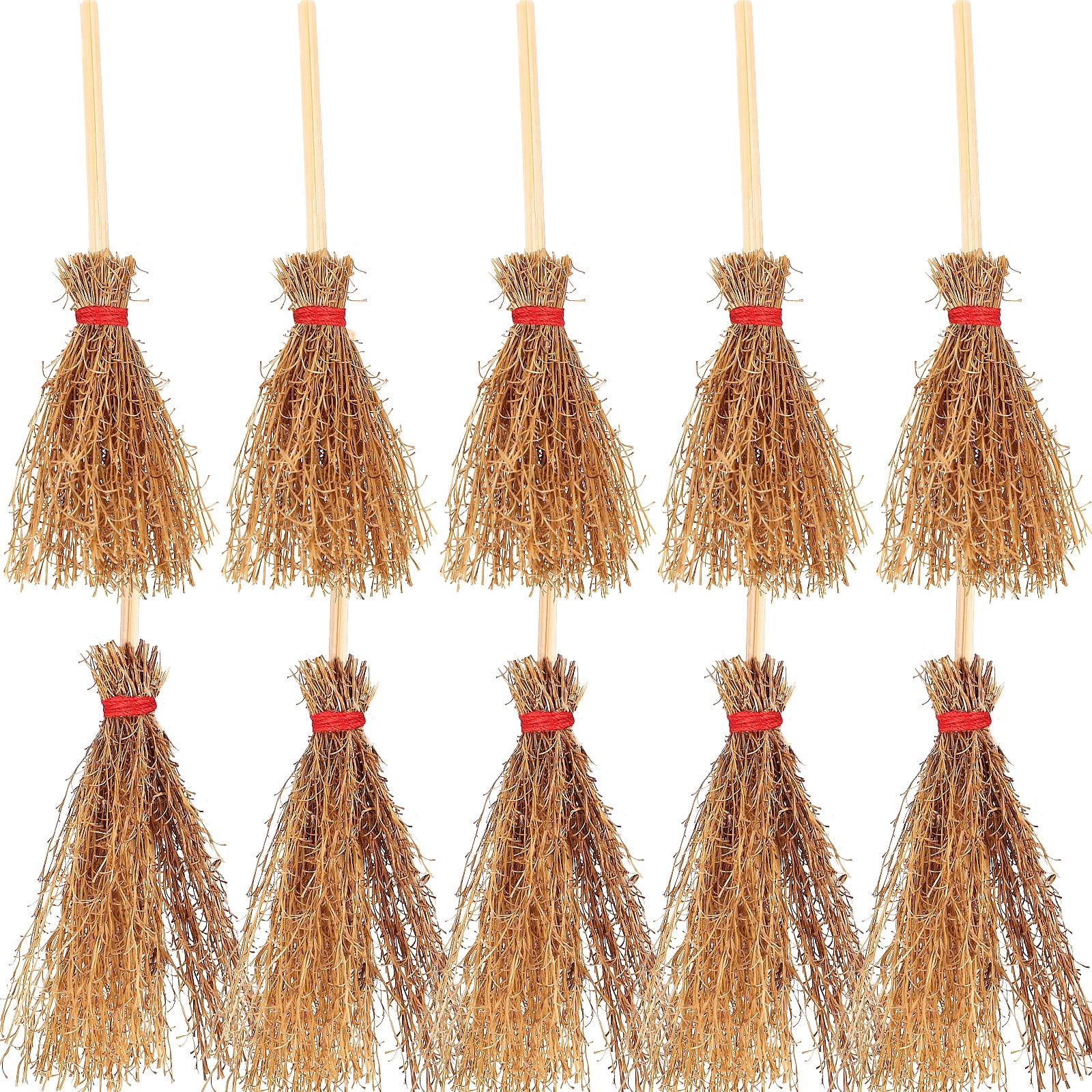 10 Pcs Mini Broom Christmas Decorations Miniature Witch Brooms Mini ...