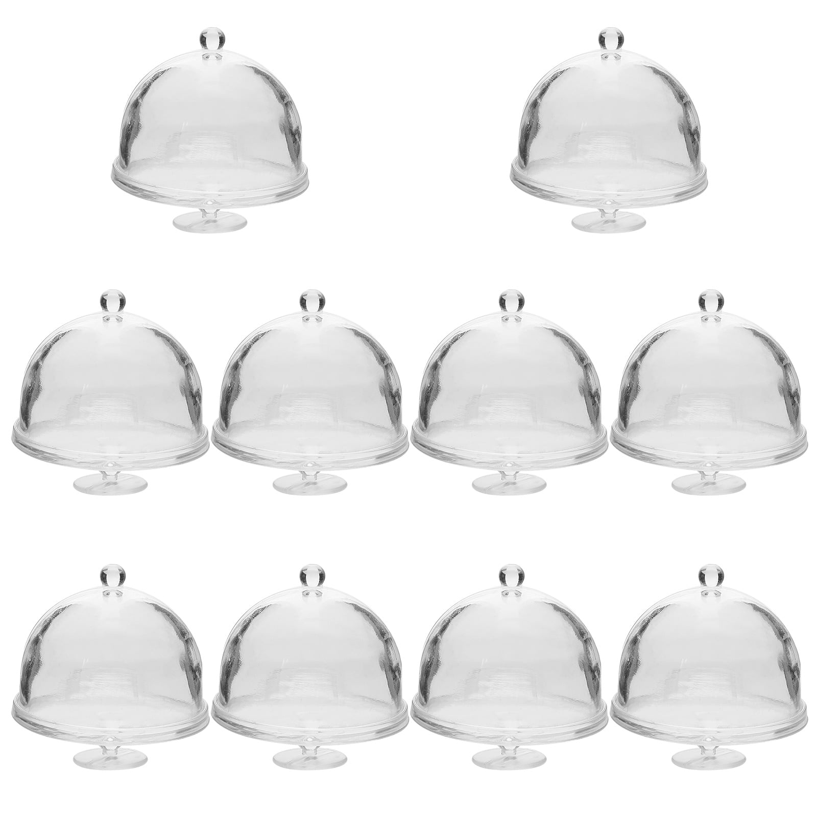 10pcs Mini Cake Domes Dollhouse Cake Stand Decorations Miniature ...