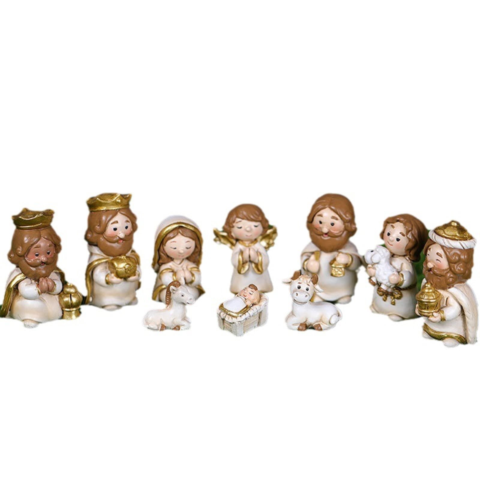 10 Pcs Mini Christmas Nativity Set Little People Nativity Set Nativity ...