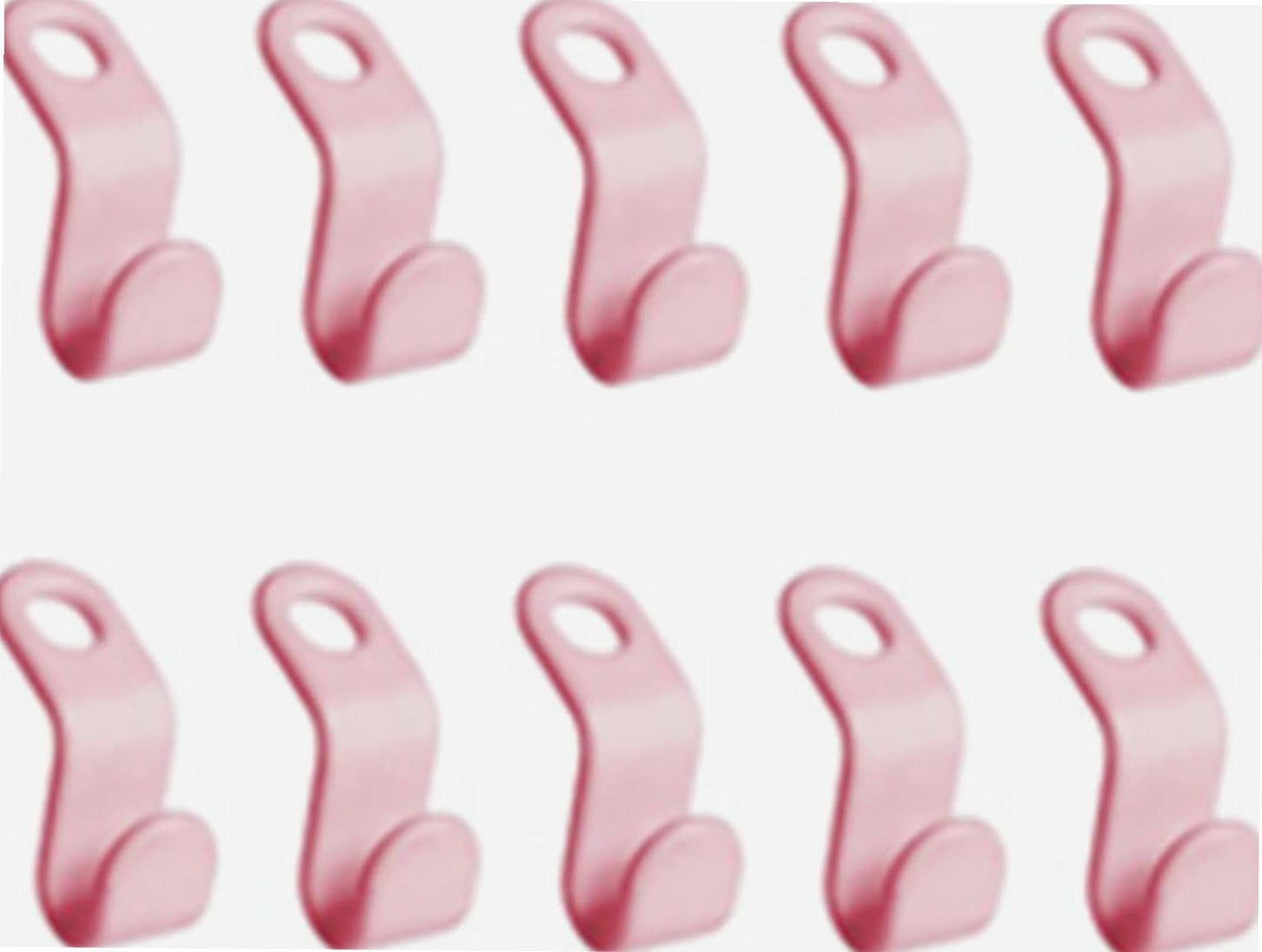 10 Pcs Mini Clothes Hanger Bedroom Closet Connector Hooks Plastic ...