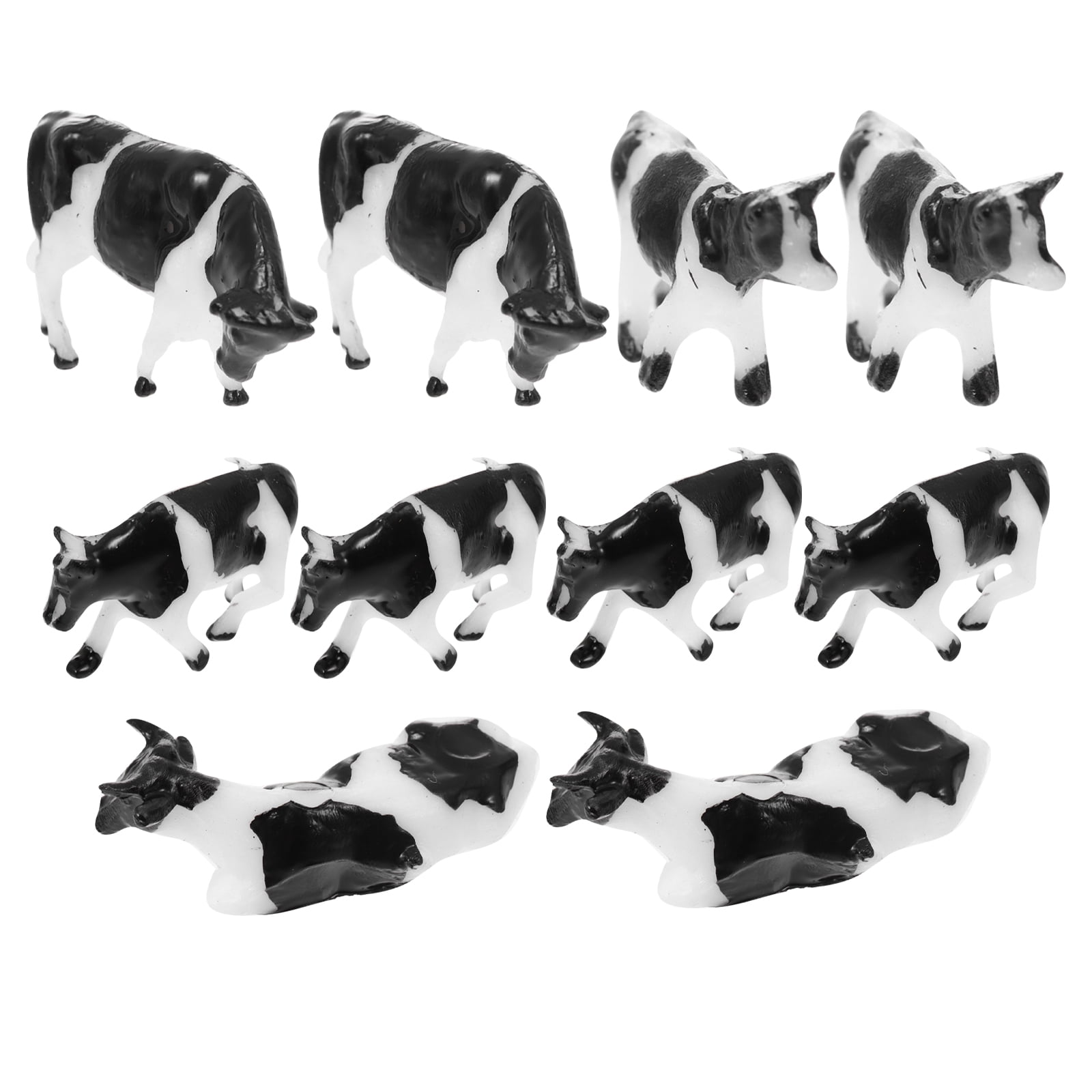 10 Pcs Mini Cow Imitation Cow Toys Lifelike Cow Models Train Toys Mini ...