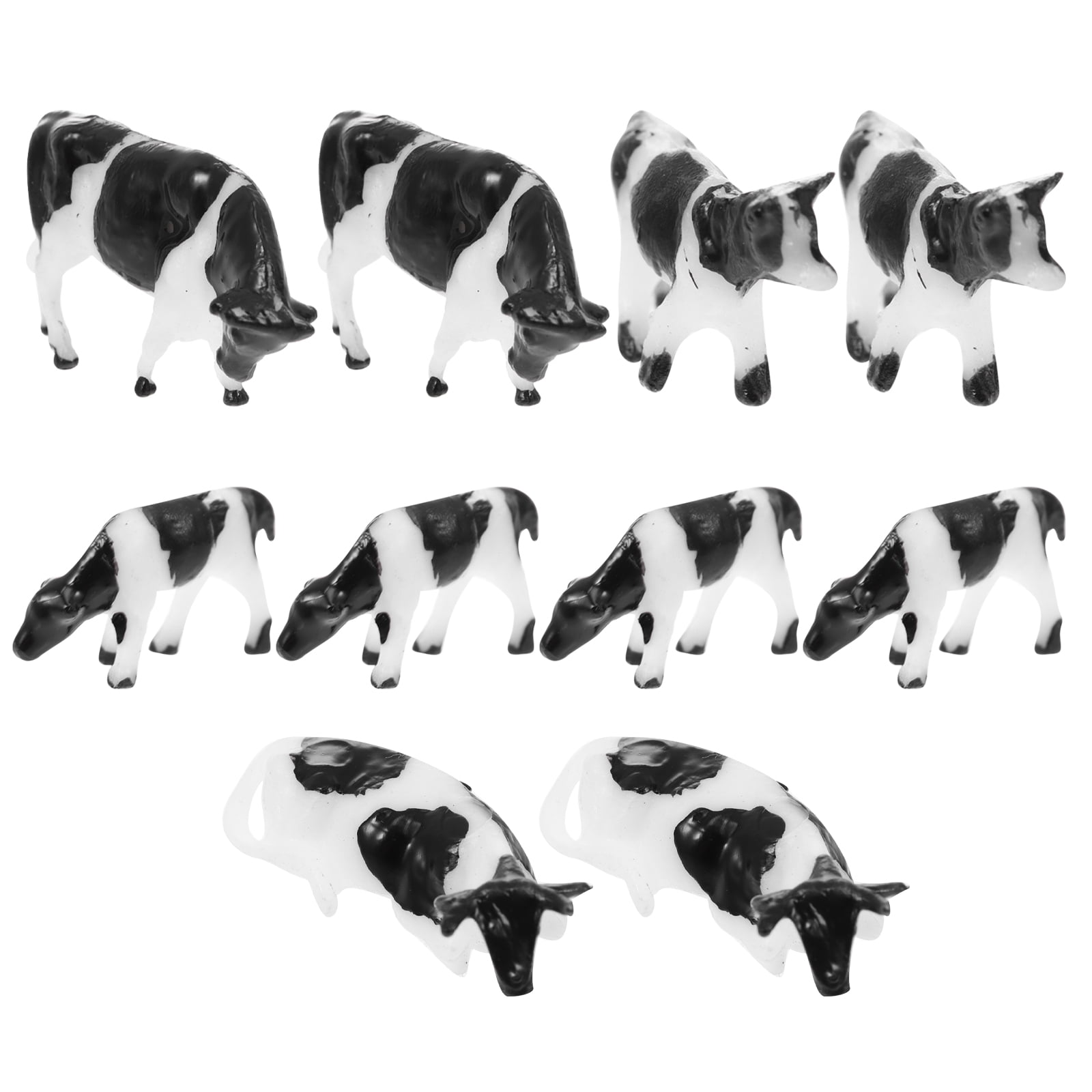 10 Pcs Mini Cow Mini Landscape Models Cow Model Toy Lifelike Cow ...