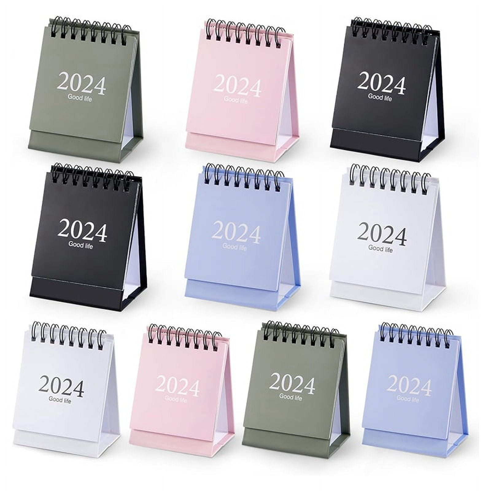 10 Pcs Mini Desk Calendar 2024, Mini Desk Calendar 2023-2024 - Runs ...