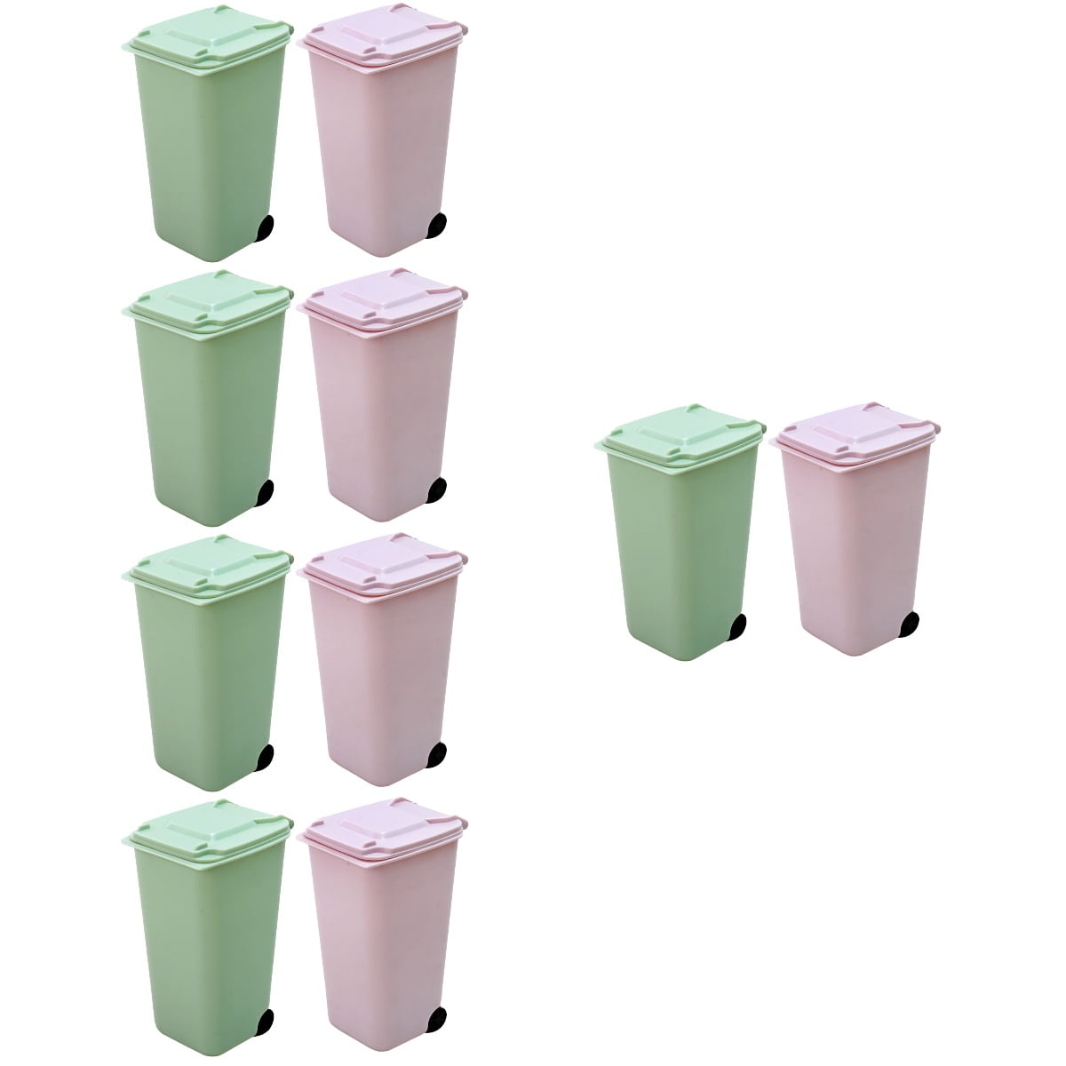 10 Pcs Mini Garbage Bin Desktop Pen Holder Office Trashcan Desktop Pen ...