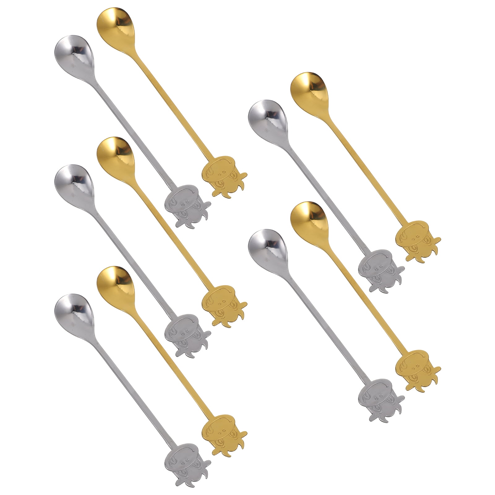 Set of 10 Mini Teaspoons Multicolored Spoons for Birthday Party and ...