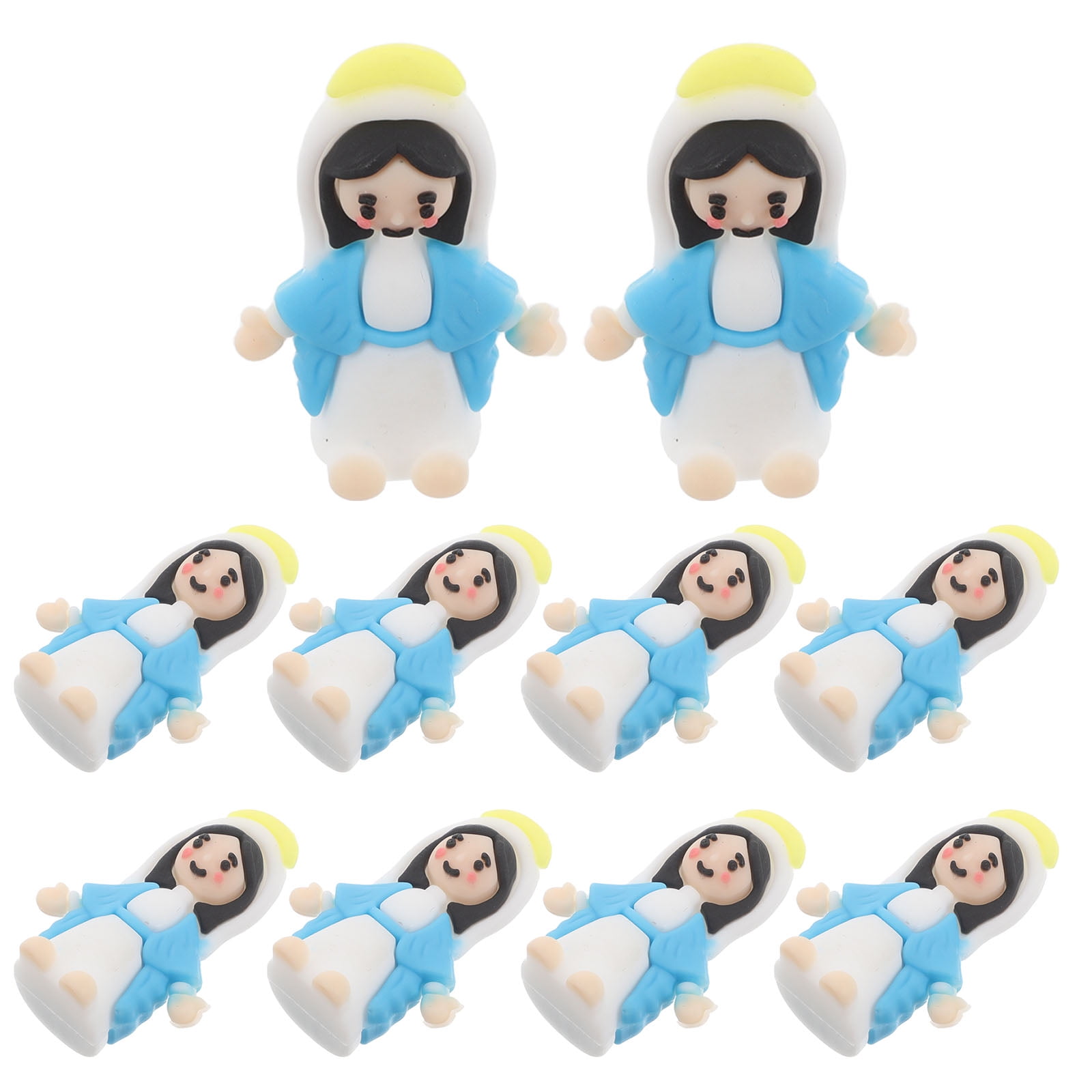 10 Pcs Mini Maria Ornaments Miniature Catholic Statues Sculpture ...