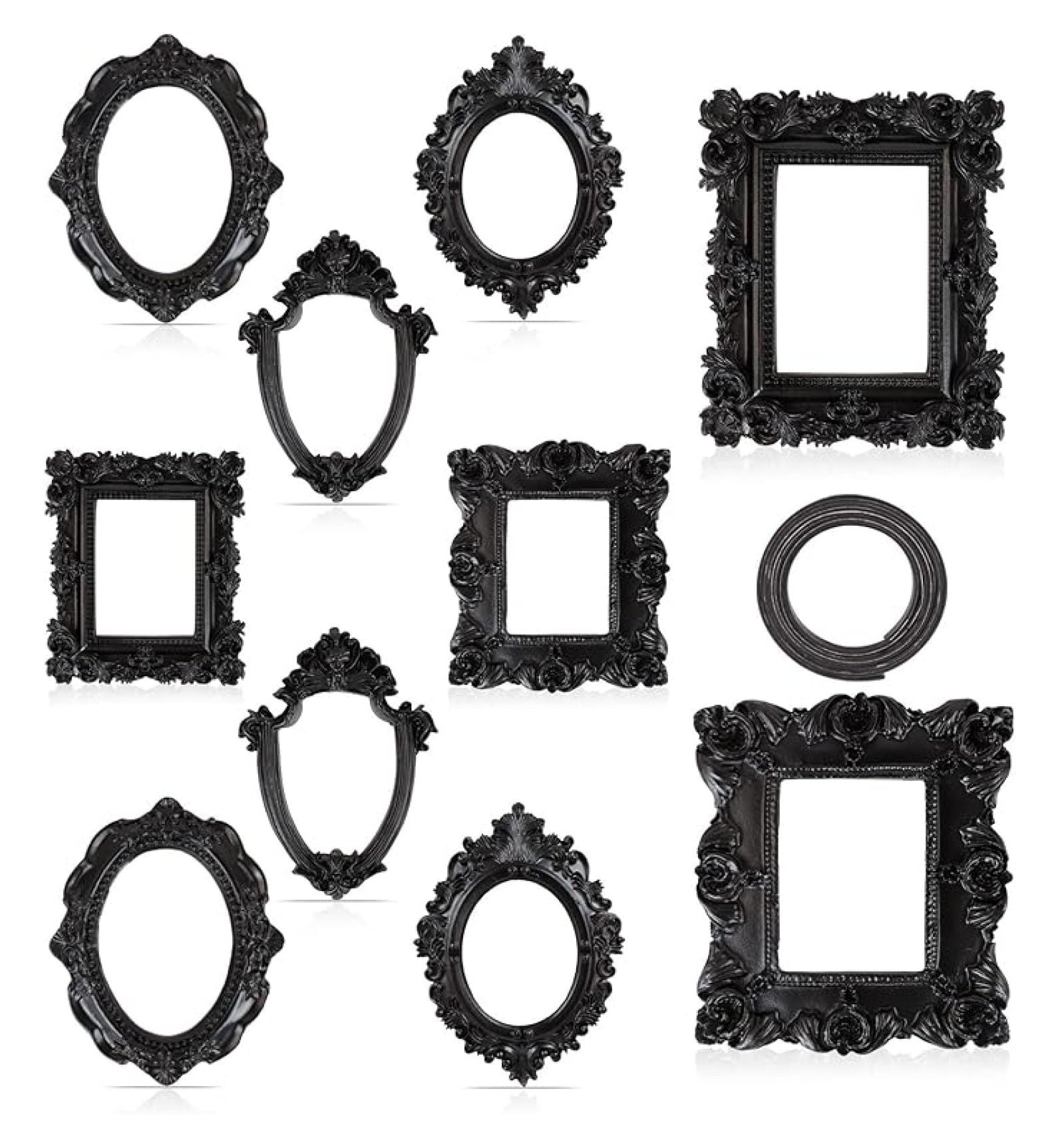 10 Pcs Mini Picture Frames with Magnetic Tape, Vintage Resin Photo ...