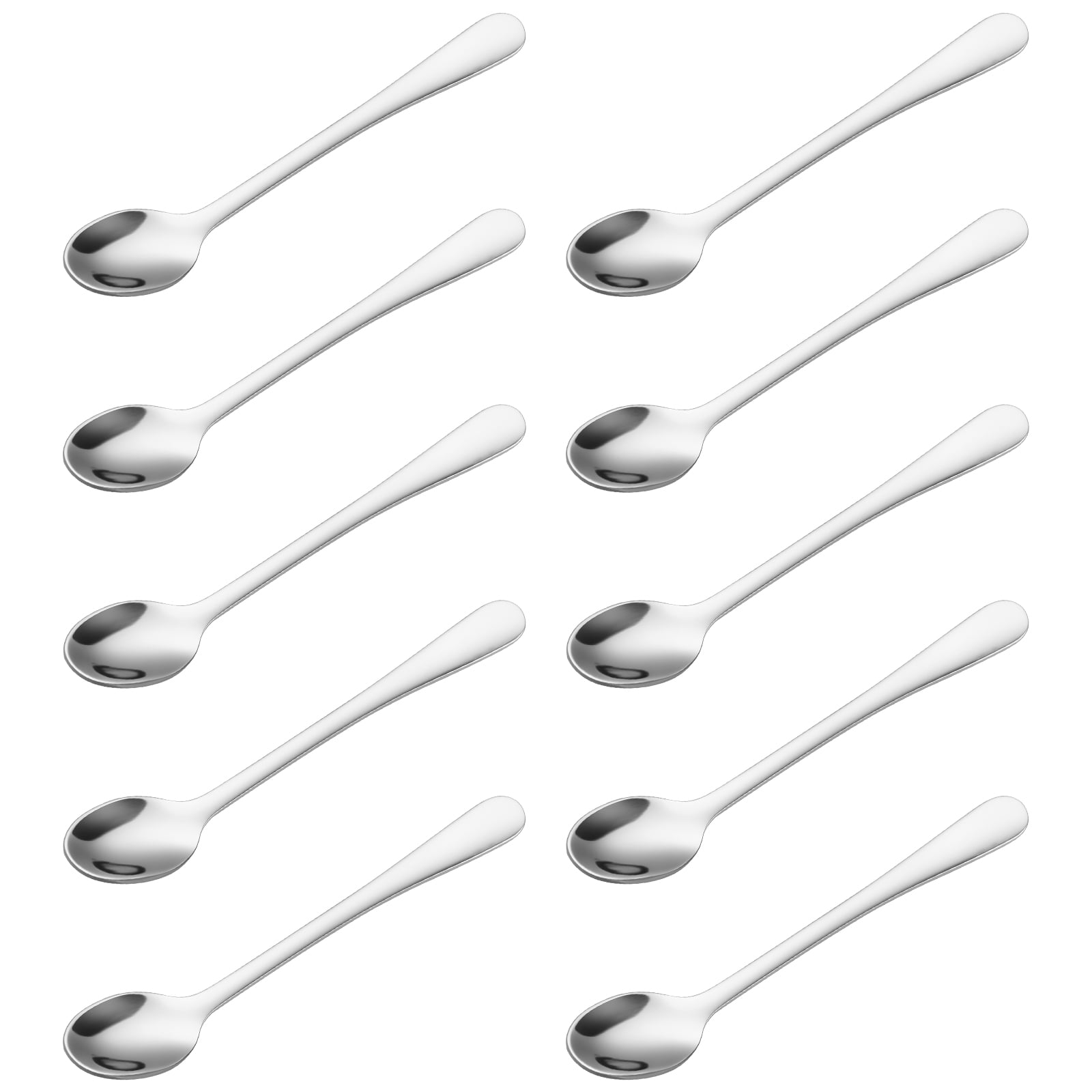 10 Pcs Mini Spoons Stainless Steel Tiny Spoons Practical Mini Condiment ...