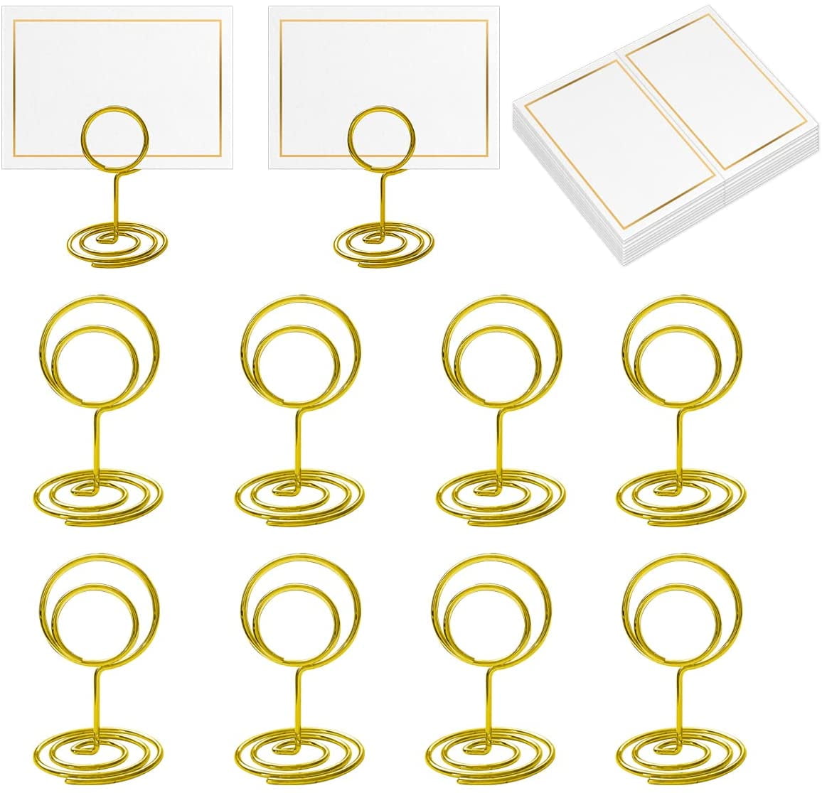10 Pcs Mini Table Number Holders and 10 Pcs Place Cards, Place Card ...