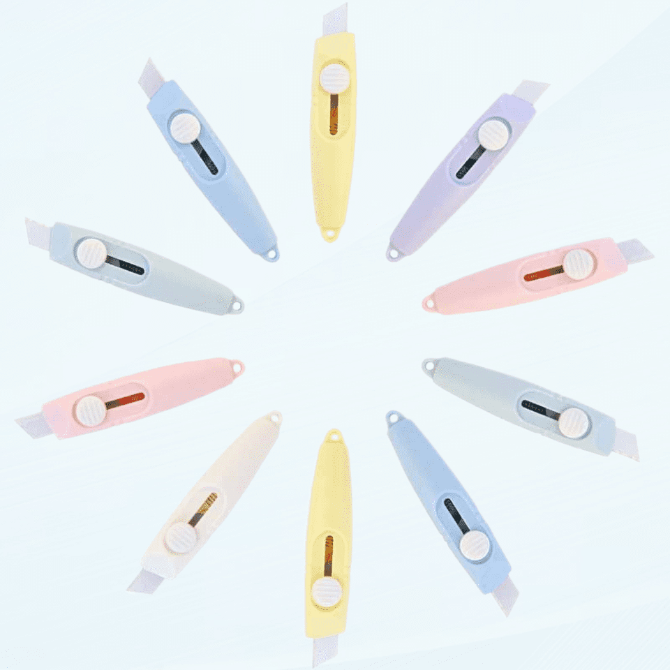 10 Pcs Mini Top Slide Retractable Utility Knife Box Opener Letter ...