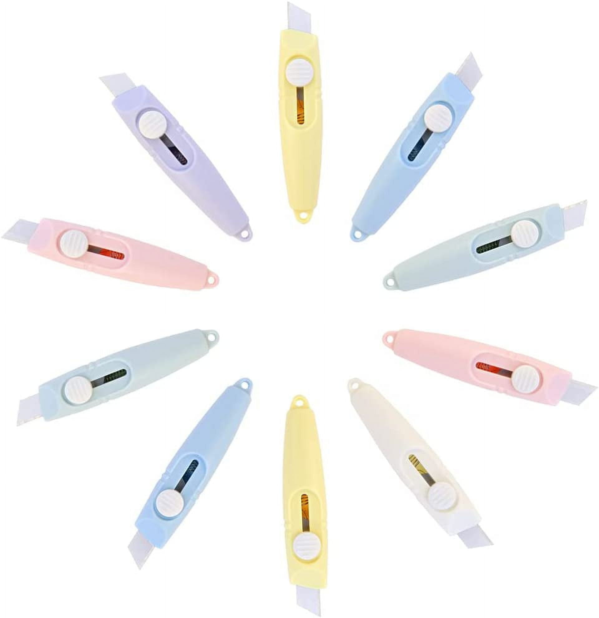 10 Pcs Mini Top Slide Retractable Utility Knife Box Opener Letter ...