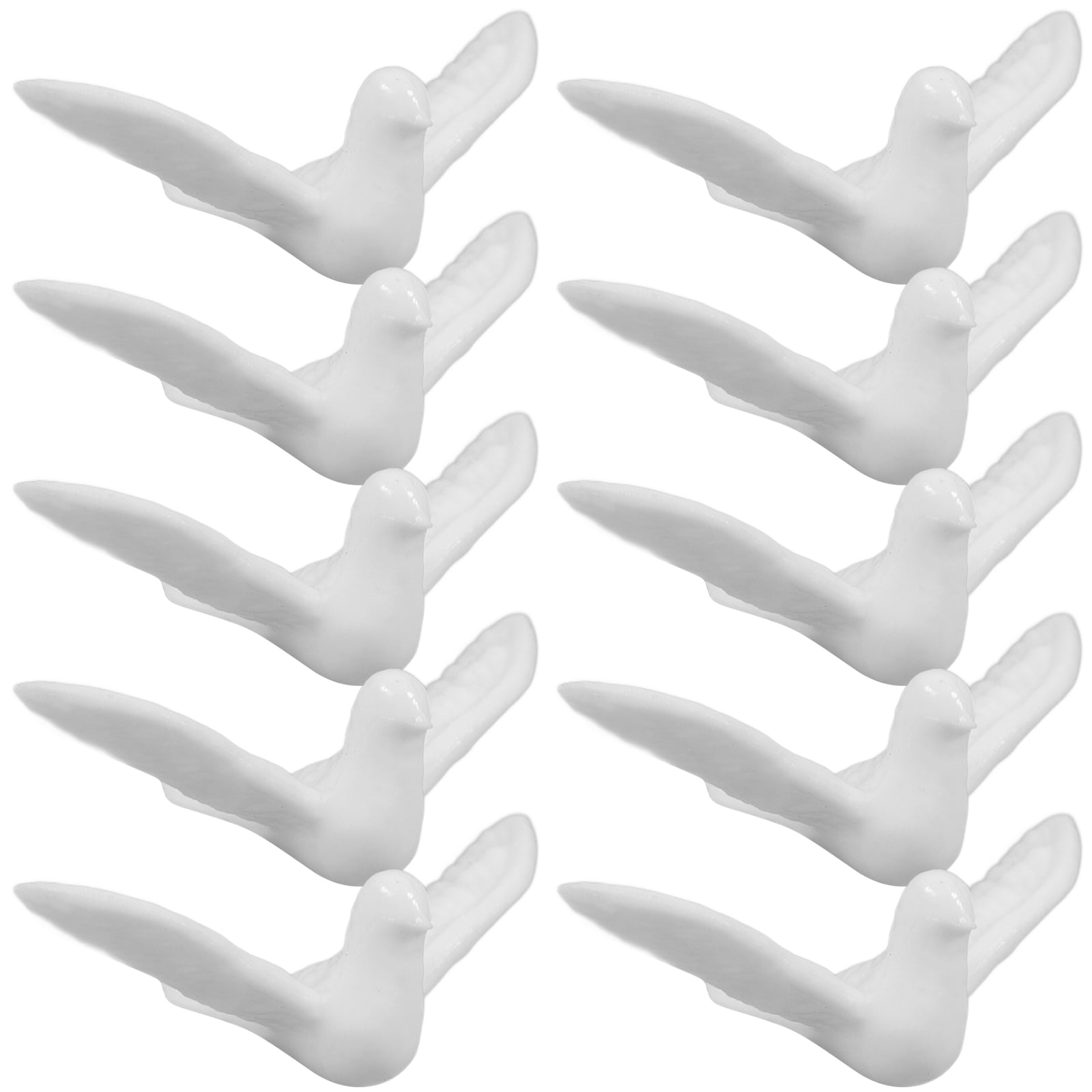 10 Pcs Mini White Pigeon Model Doves for Decoration - - Walmart.com