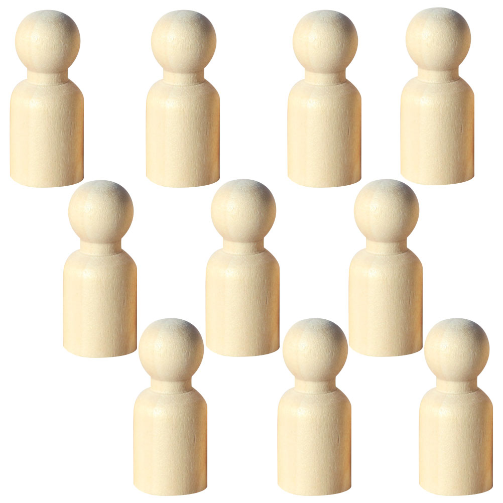 10 Pcs Mini Wooden Man Wood Carving Kit DIY Graffiti Puppets Puppets ...