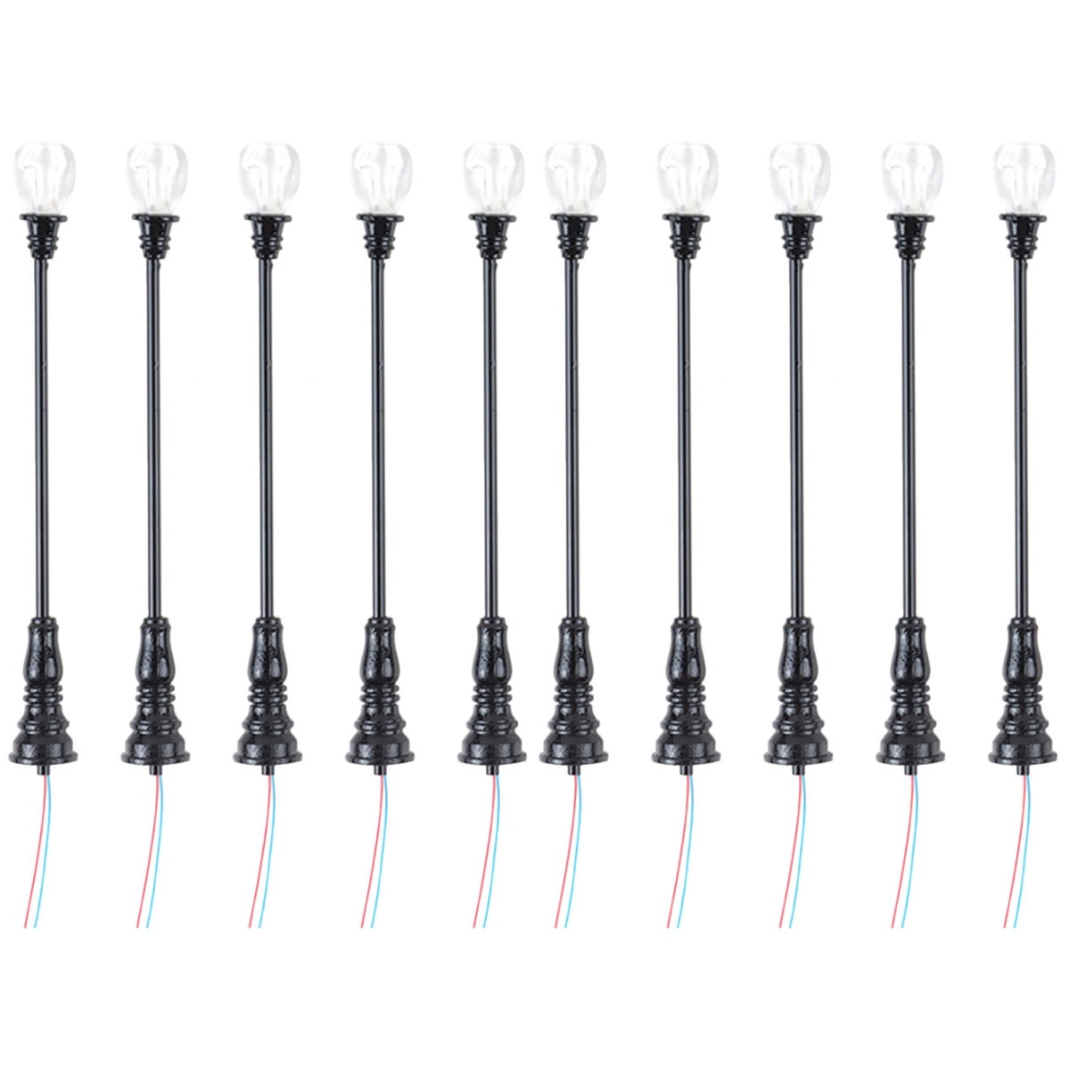 10 Pcs Model Garden Light Ornament Mini Street Light Model Park Lamp ...