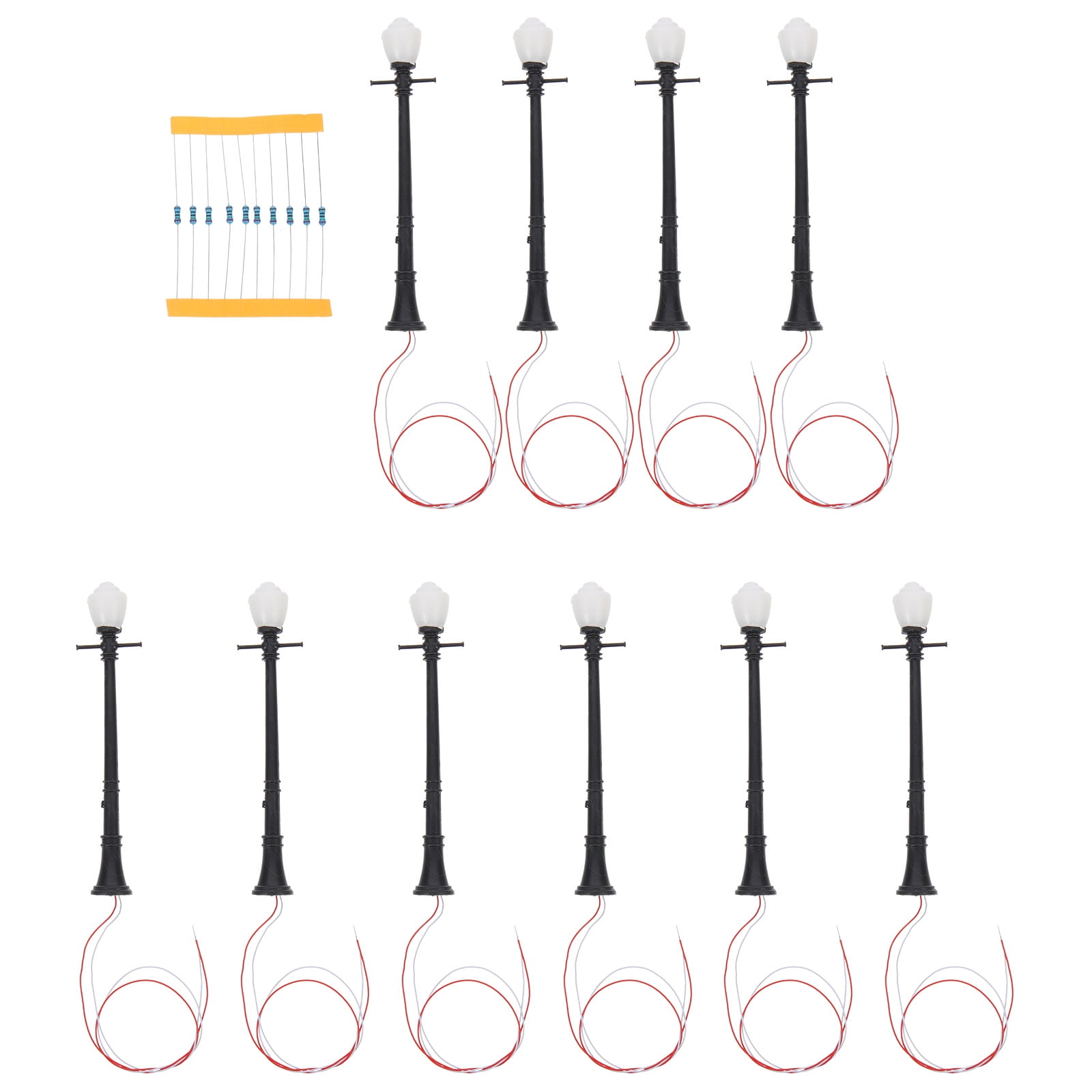 10 Pcs Model Street Light Models Doll House Decor Dollhouse Sconce Mini ...