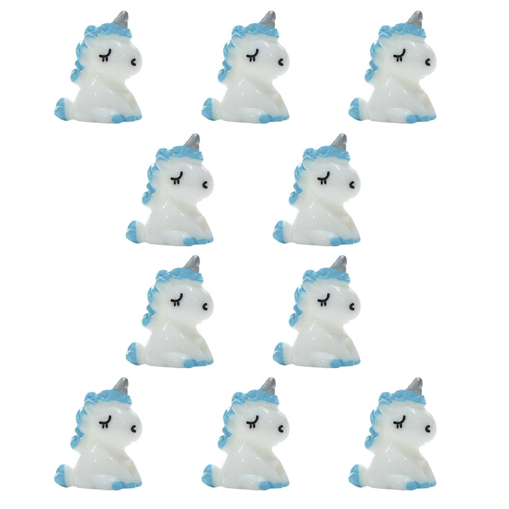 10 Pcs Models Small Glass Container Animals Mini Unicorn DIY Figurines ...