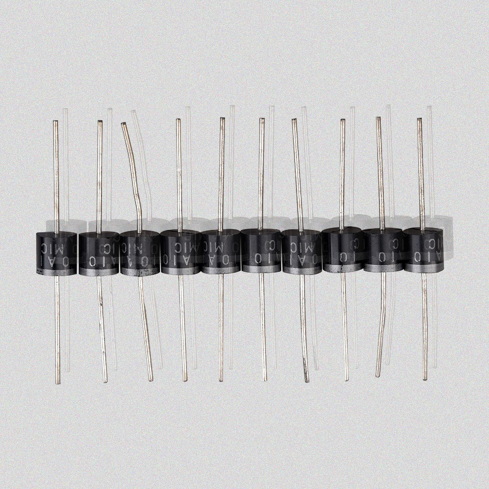 10 Pcs Molded Plastic Case 1000V 10A Rectifier Diodes 10A10 - Walmart.com