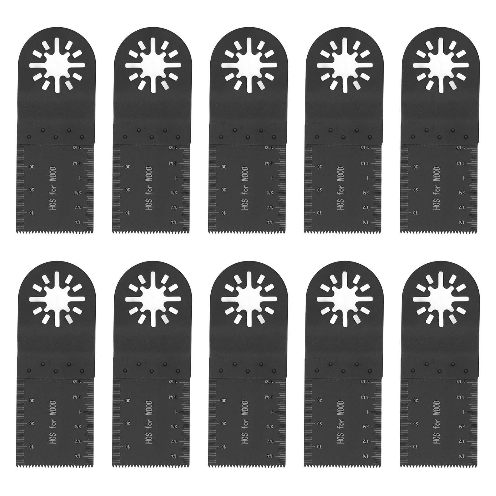 10 Pcs Multitool Saw Blade Set, High Carbon Steel, Quick Release Oscillating Tool Blades for ...
