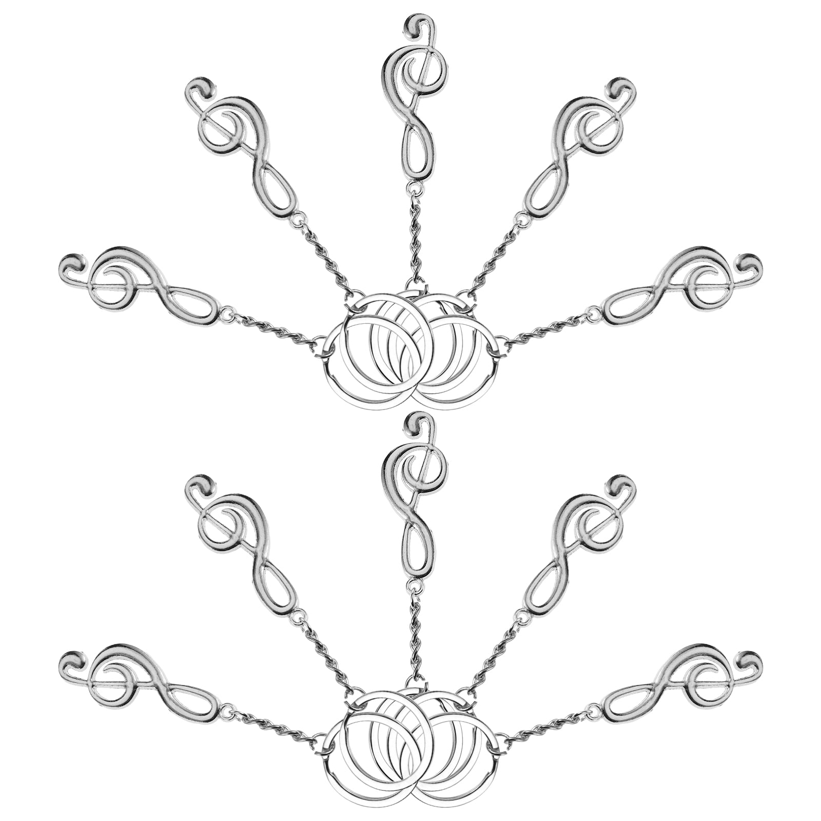 10 Pcs Music Symbol Key Ring Musical Note Keychain - Walmart.com