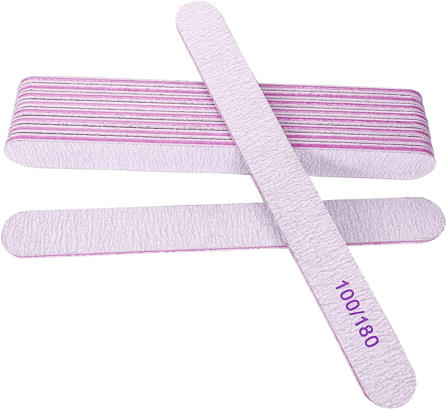 10 Pcs Nail File, Emery Board Nail Files for Acrylic Nails and Natural ...