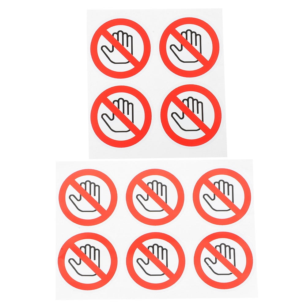 10 Pcs Nail Sticker Safety Label Warning Stickers Risk Sign Do Not ...