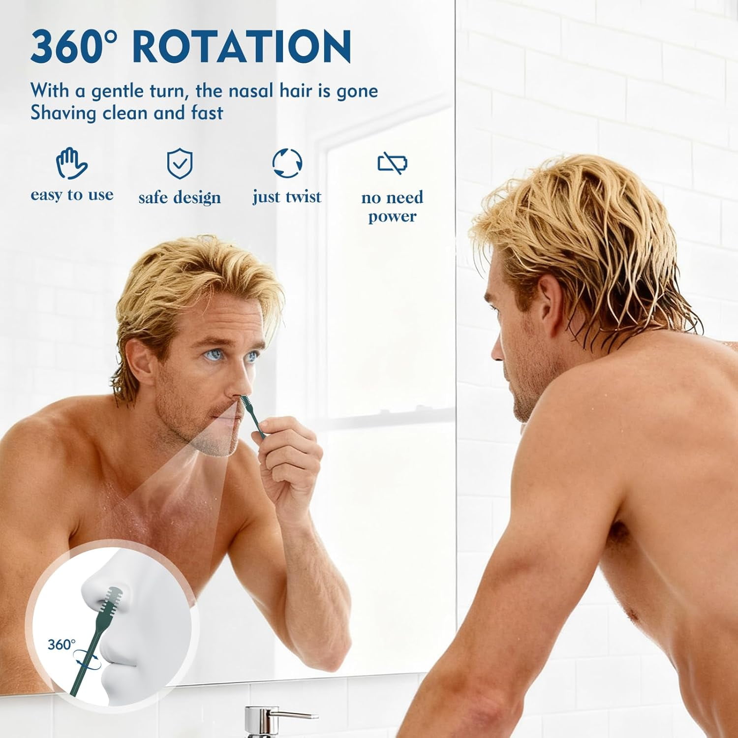 10 Pcs Nasal Hair Cutter, 2025 New 2-in-1 Double Sided Nose Trimmer ...