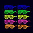 10 Pcs Neon Glow Glasses - Party Favors for Birthday Night Events ...