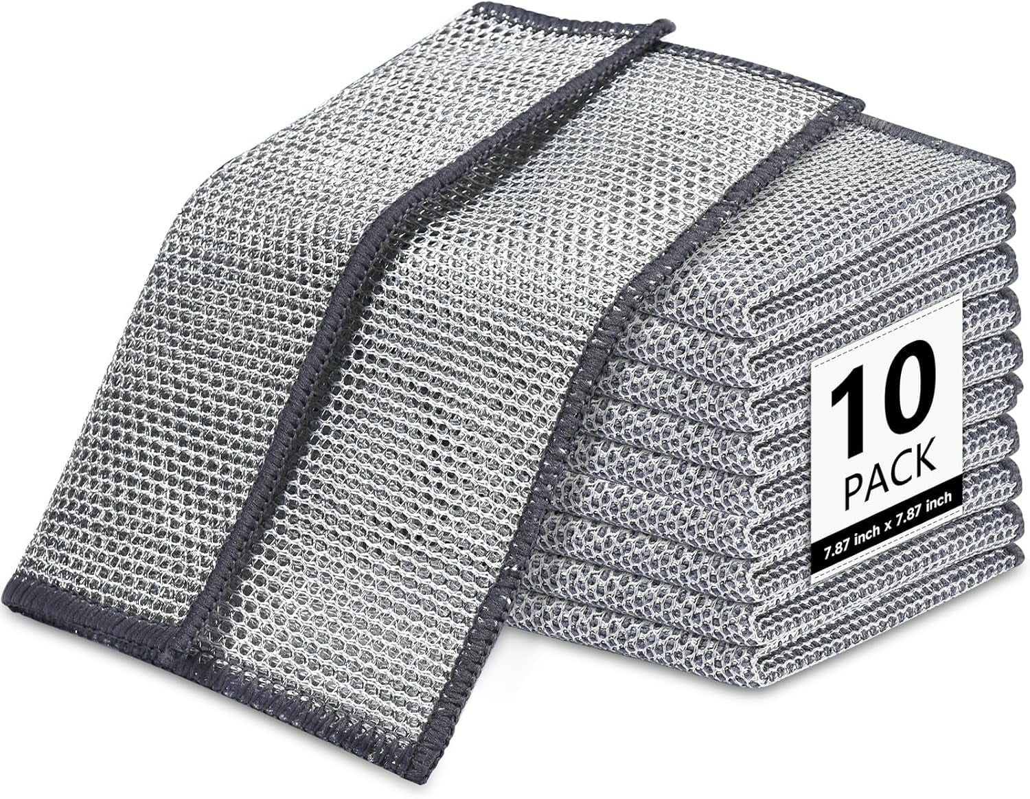 10 Pcs New Upgrade3-LayerNonScratch Wire Dishcloth,Wire Dishwashing Rag ...