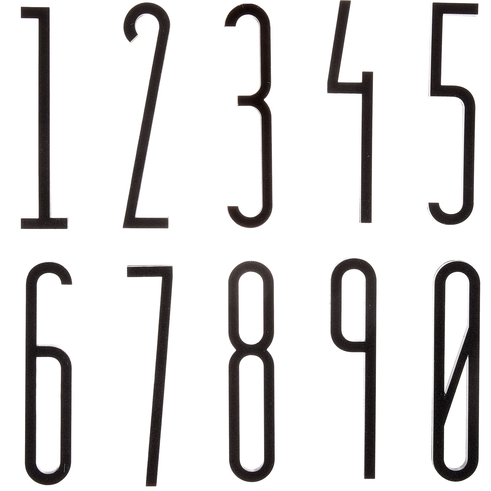 Acrylic Wall Stickers for Decoration Black 3D Door Numbers Elegant and ...