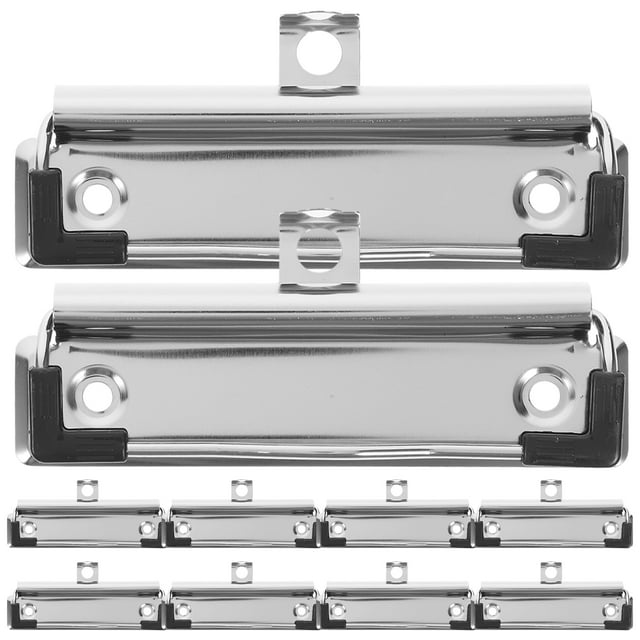 Metal Clipboard Clips for Office Use Silver Color 10 Pieces Lightweight ...