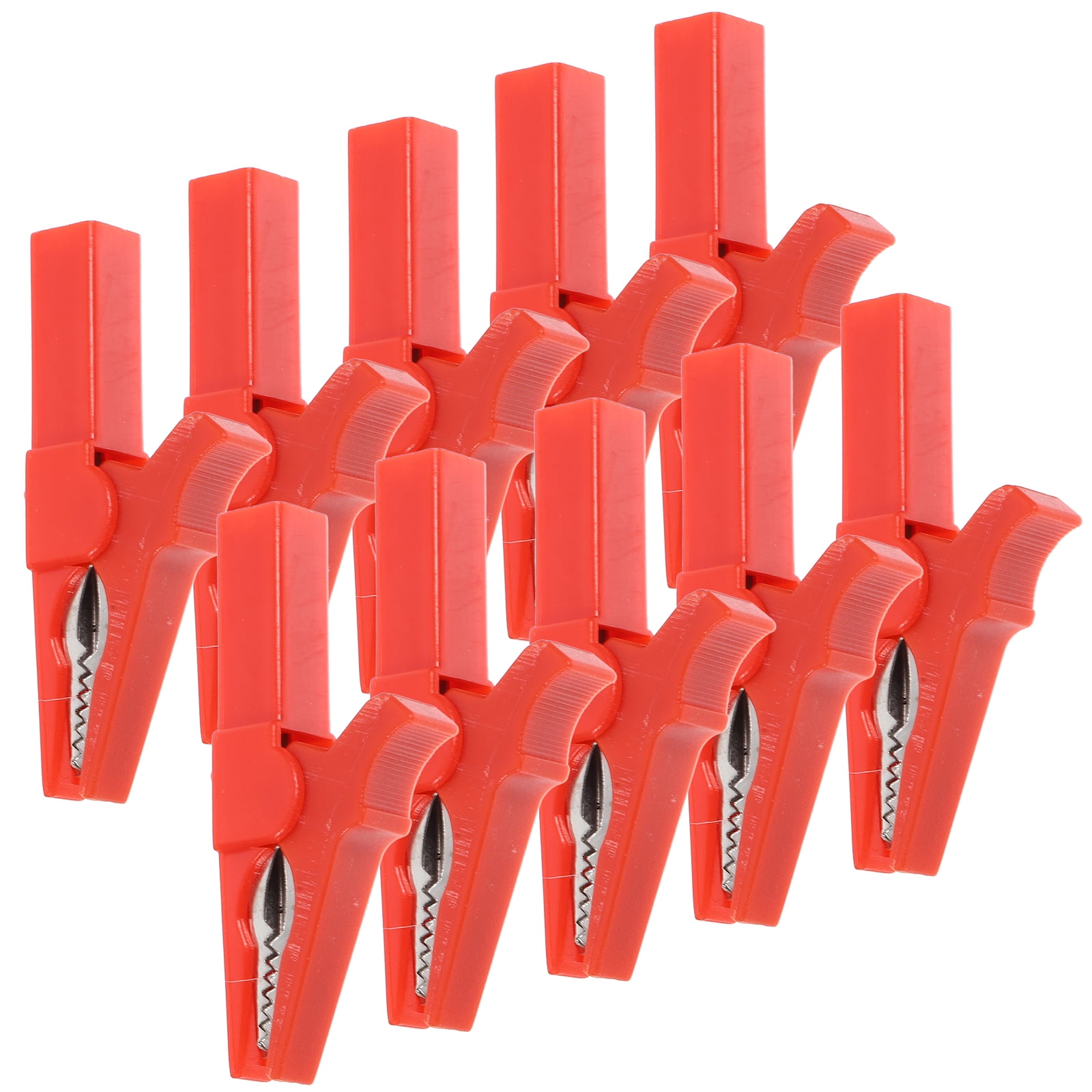 10 Pcs Opening Current Test Clip Alligator Clamp for Testing Red ...