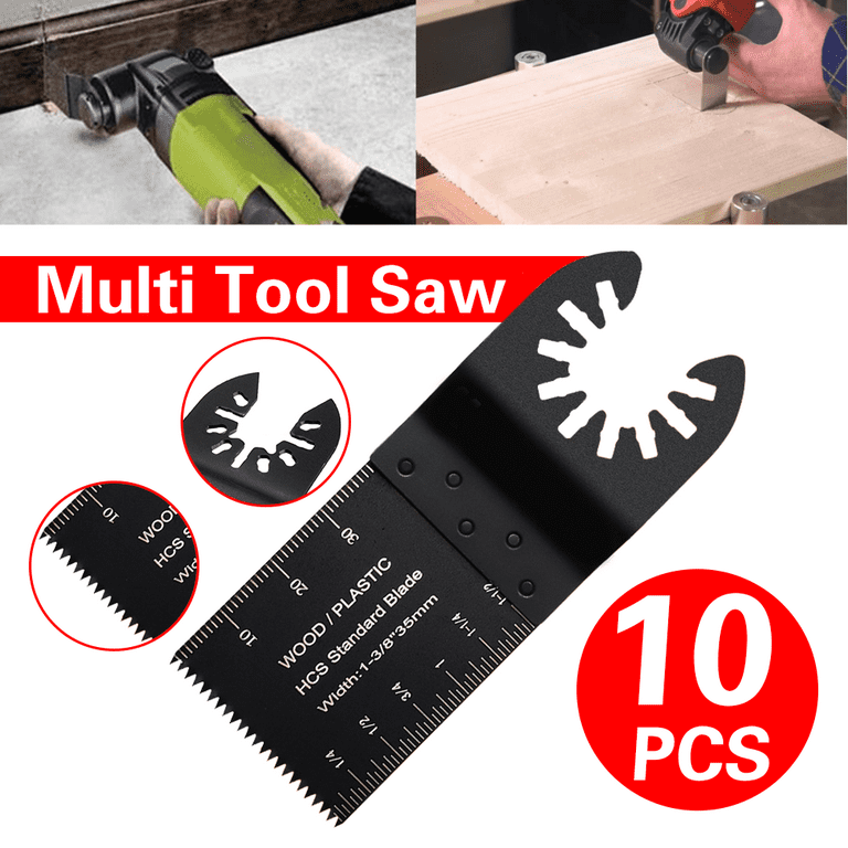 10 Pcs Oscillating Multitool Blades Set Precision for Wood and Metal Universal for Quick Release Multi Tool