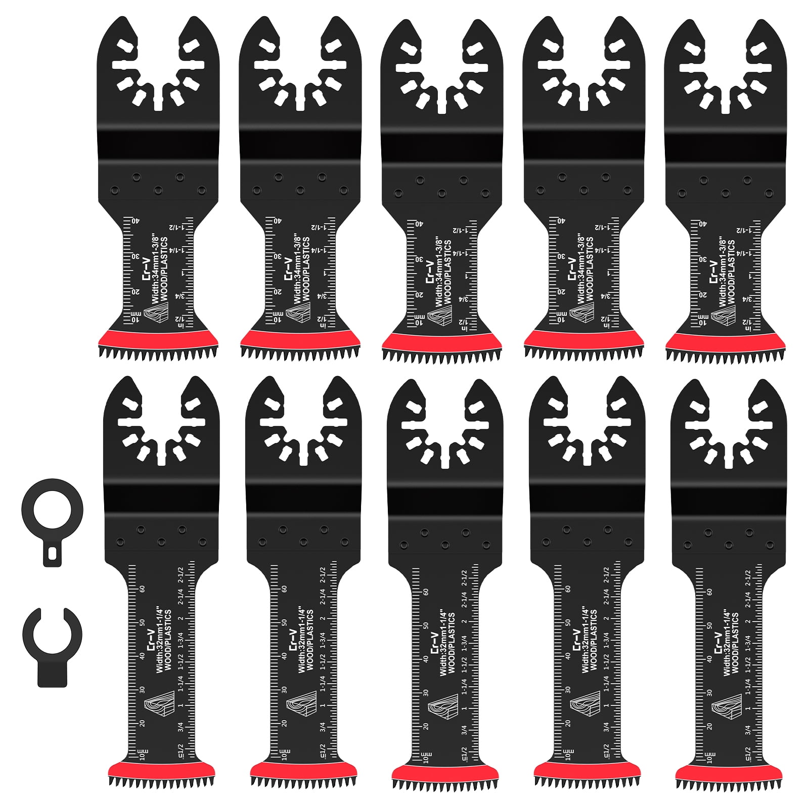 10 Pcs Oscillating Saw Blade Multipurpose Oscillating Cutter Kit Universal Multi Tool Blade Kit ...