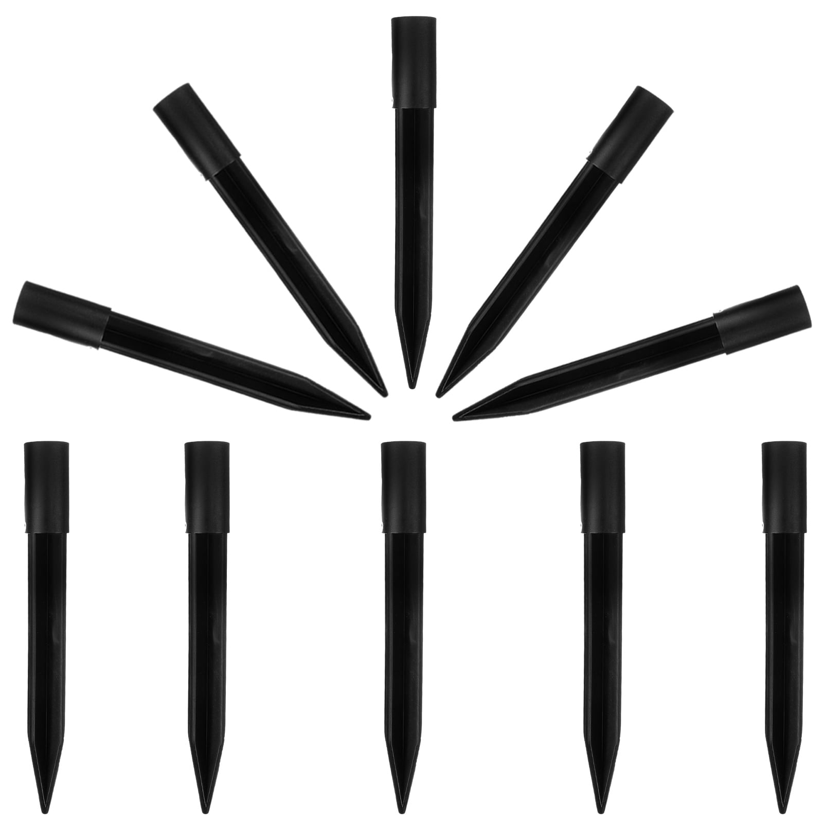 Reinforced ABS Ground Spikes for Garden Lights Black Color 10 Pieces ...