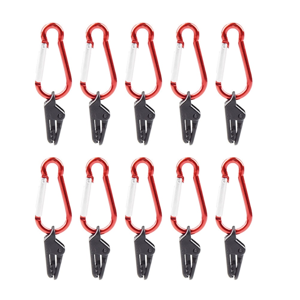 10 Pcs Outdoor Supplies Windproof Clamp Hook Kit Pool Mini Tarp Camper ...