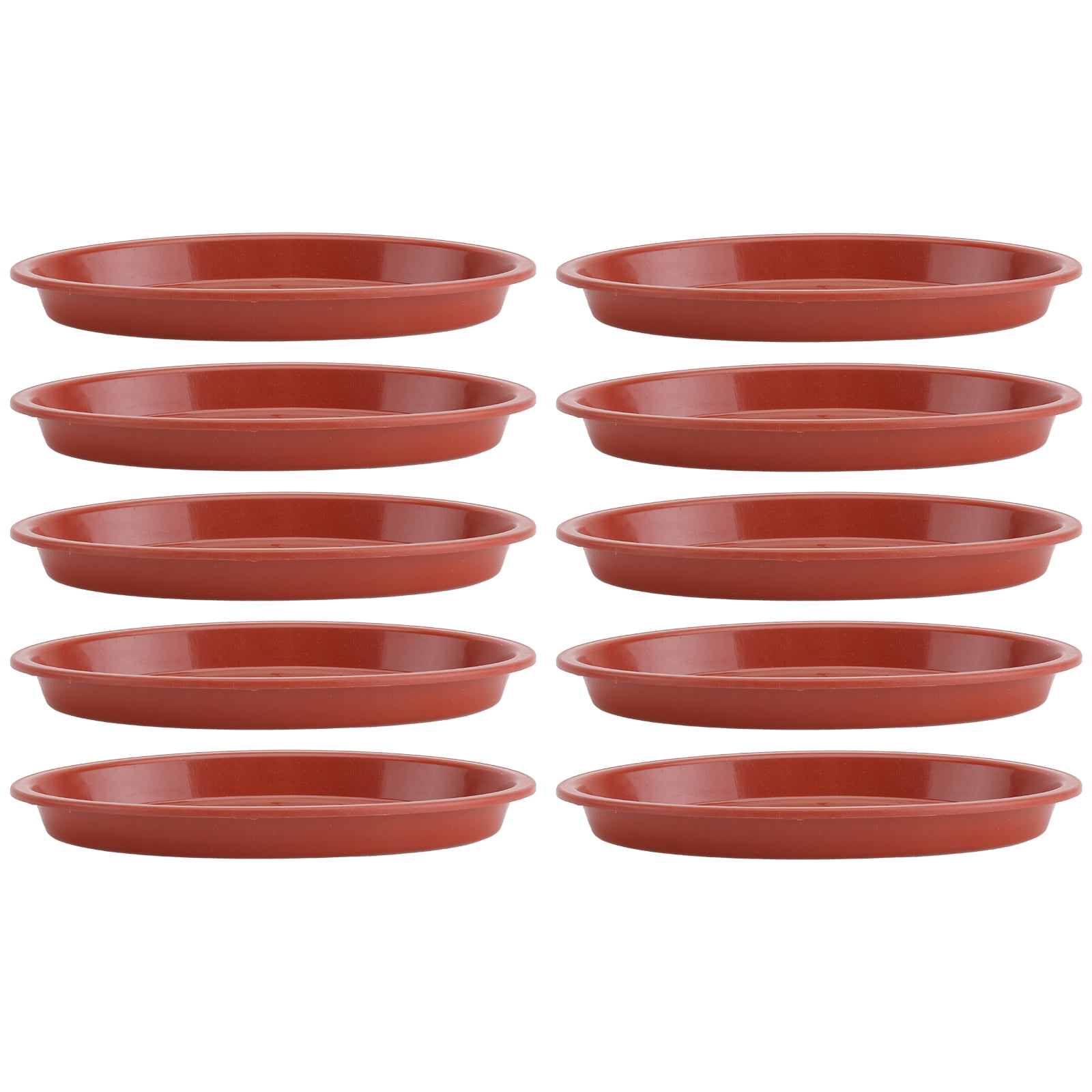 10 Pcs Hose Oval Tray Plant Pot Trays 23x16.2cm Red - Walmart.com