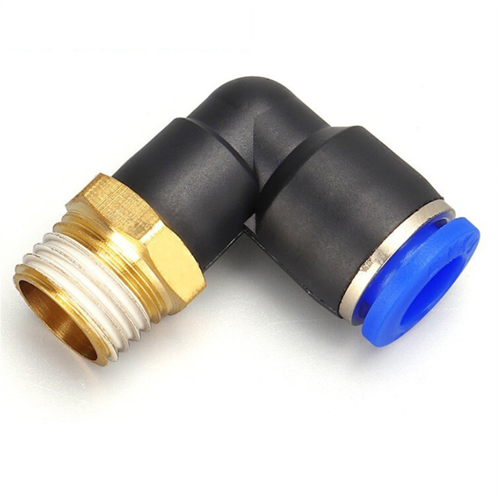 10 Pcs PL Hose OD M5 1/8'' 1/4'' 3/8'' 1/2'' -4 6 8 10 12mm Pneumatic Male Elbow Connector Tube ...