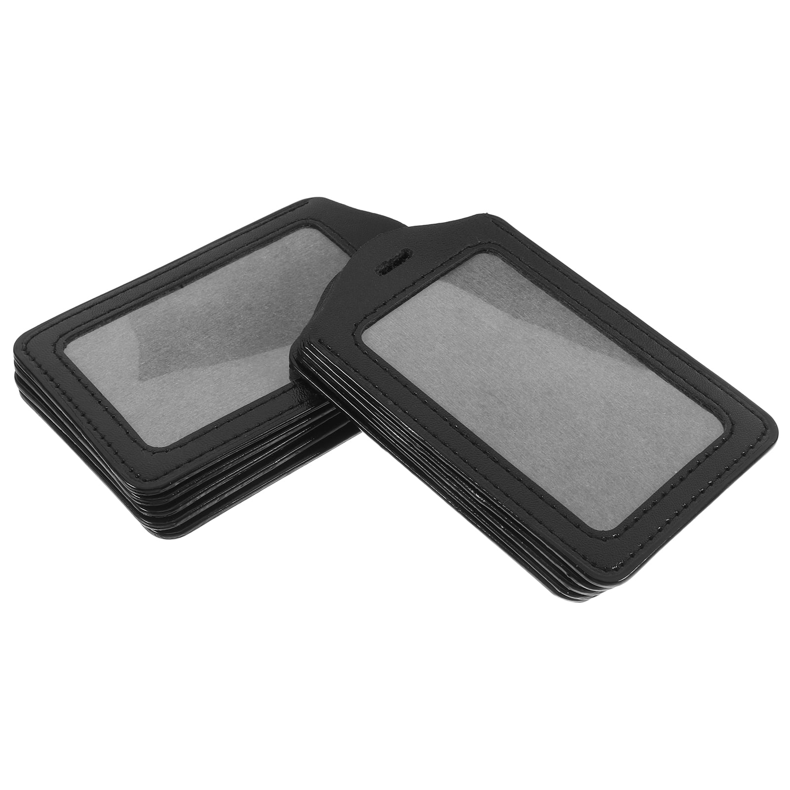 10 Pcs PU Holder Work Permit Card Cover Student Staff 11.20X7.00X0.30CM ...