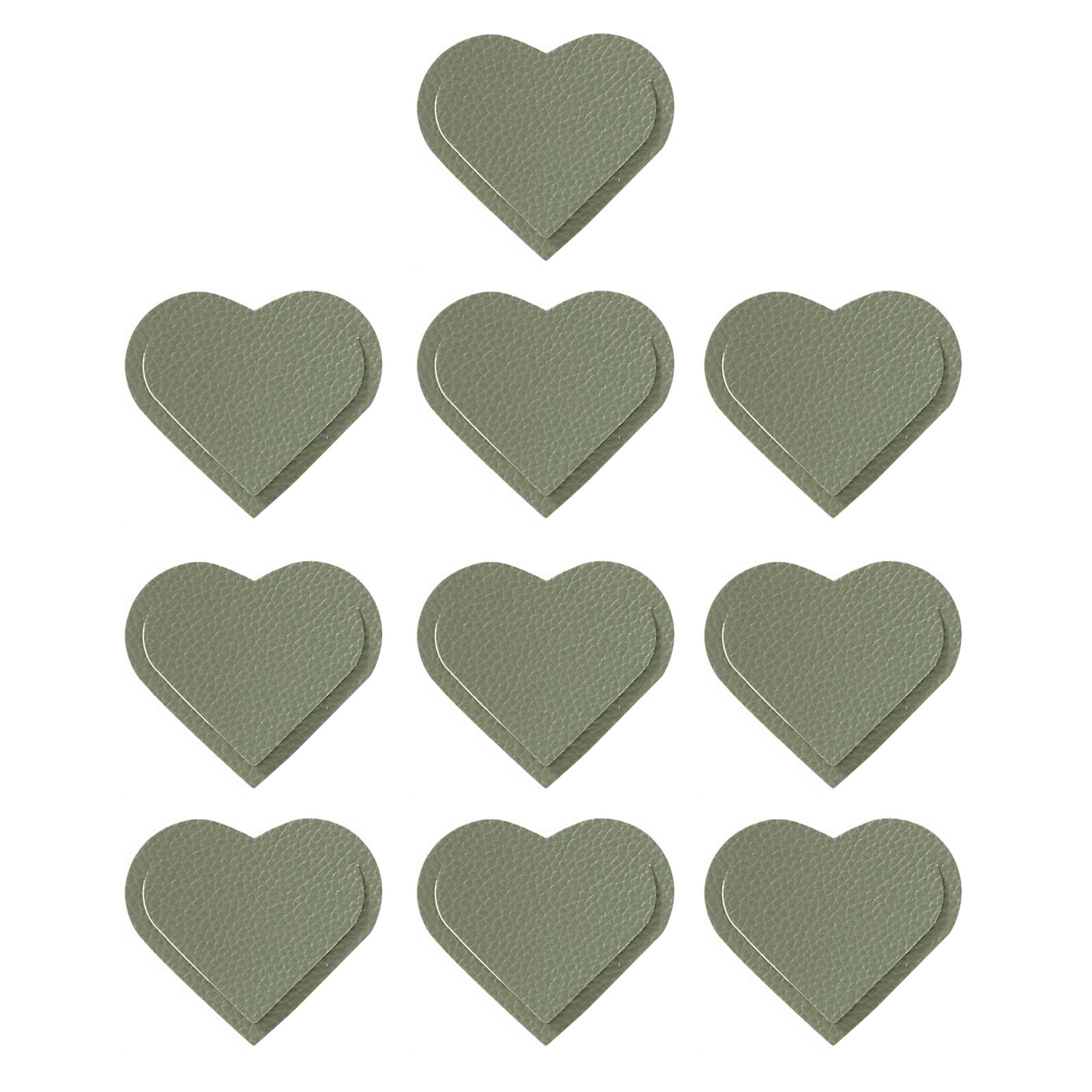 10 Pcs PU Leather Bookmarks Heart Shaped Page Marker Creative Bookmarks ...