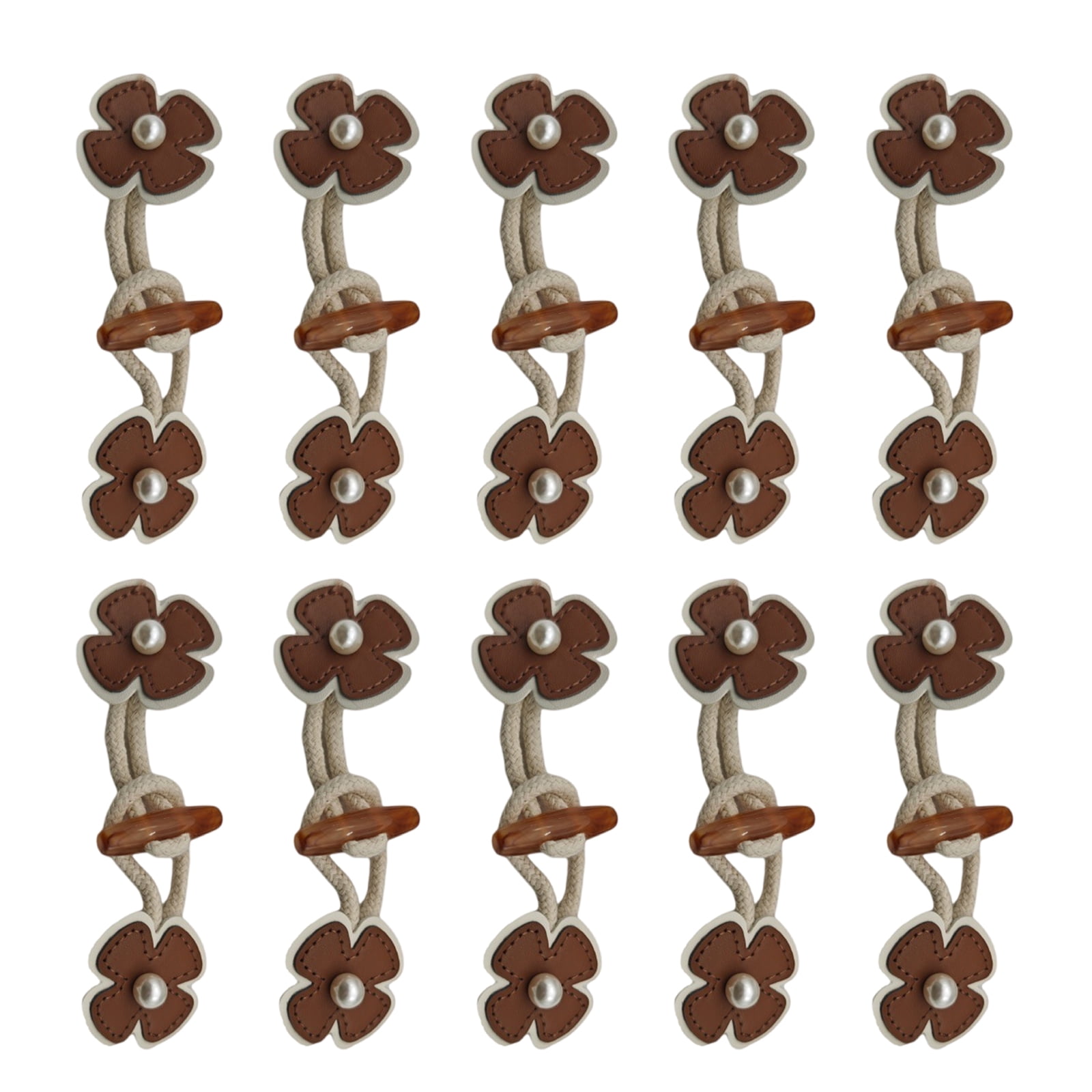10 Pcs PU Leather Sew-On Toggles Closures with Horn Buttons Retro ...