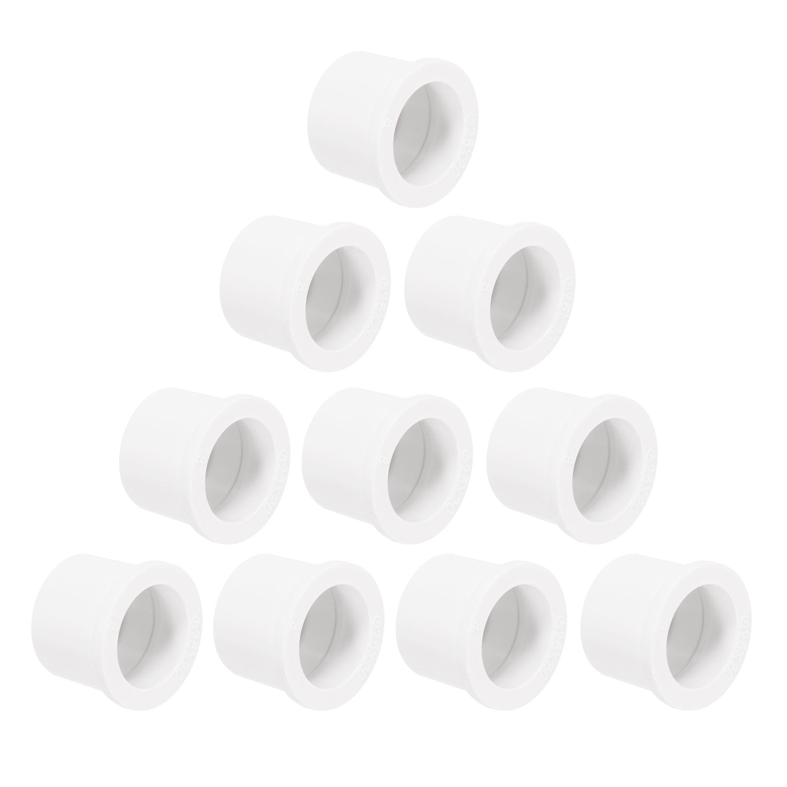 10 Pcs PVC DWV Reducer Bushing 1" x 25/32" (Socket x Socket) Thread ...