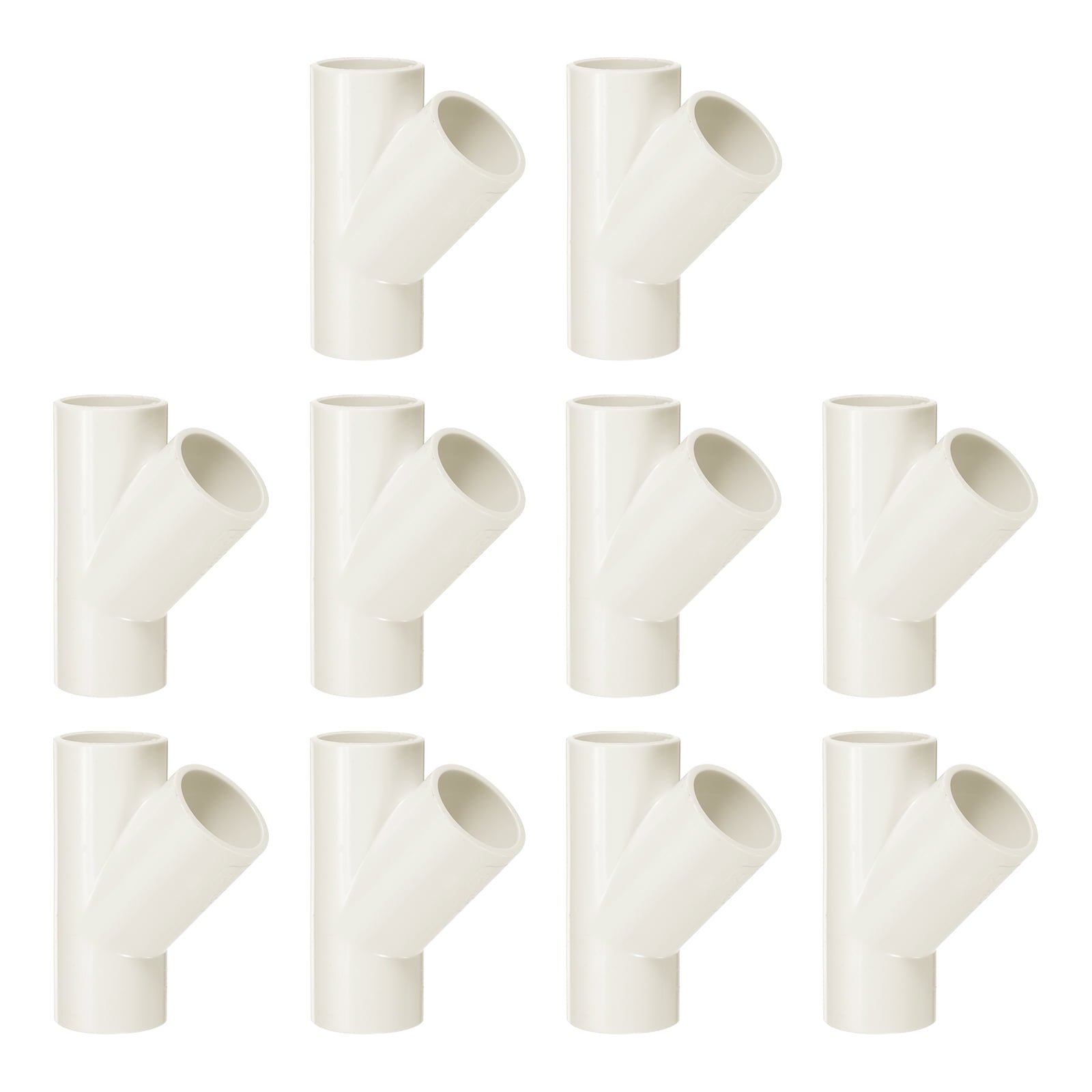 10Pcs Fitting, 3 Way 45 Degree Fitting 25mm Connectors Elbow Pipe ...