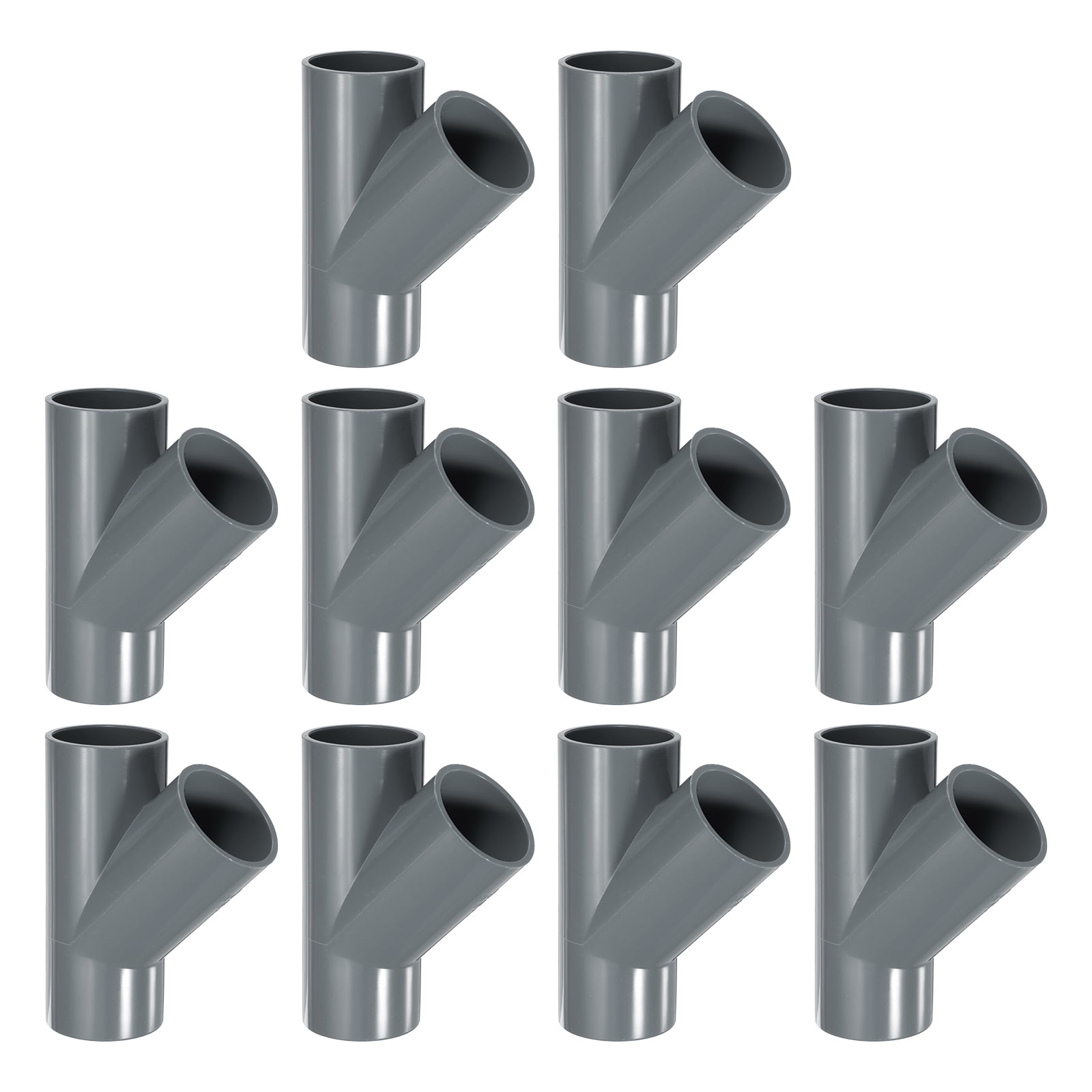 10Pcs Fitting, 3 Way 45 Degree Fitting 40mm Connectors Elbow Pipe ...