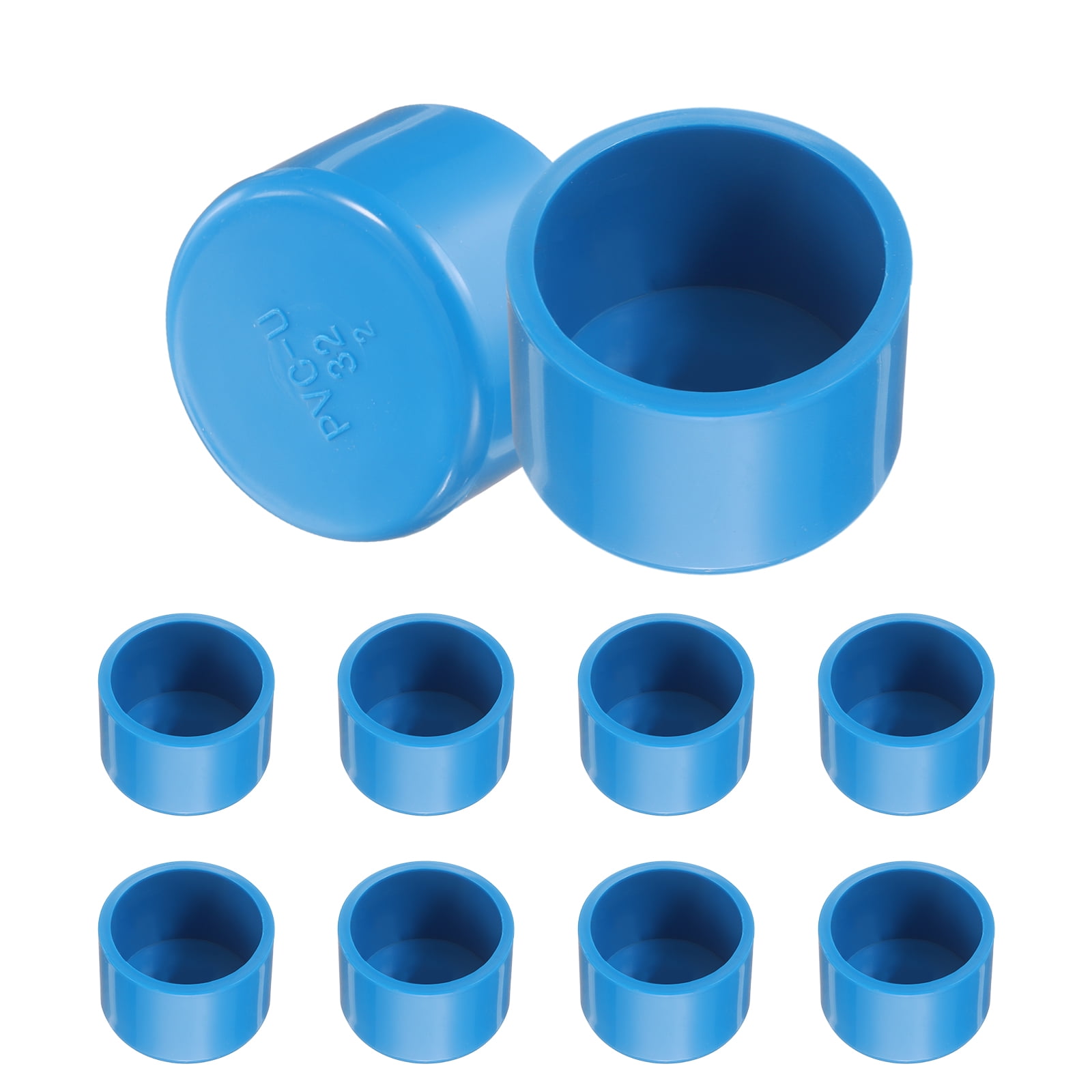 10 Pcs PVC Pipe End Cap Fitting, 32mm/1.26" ID Furniture Grade Pipe End ...