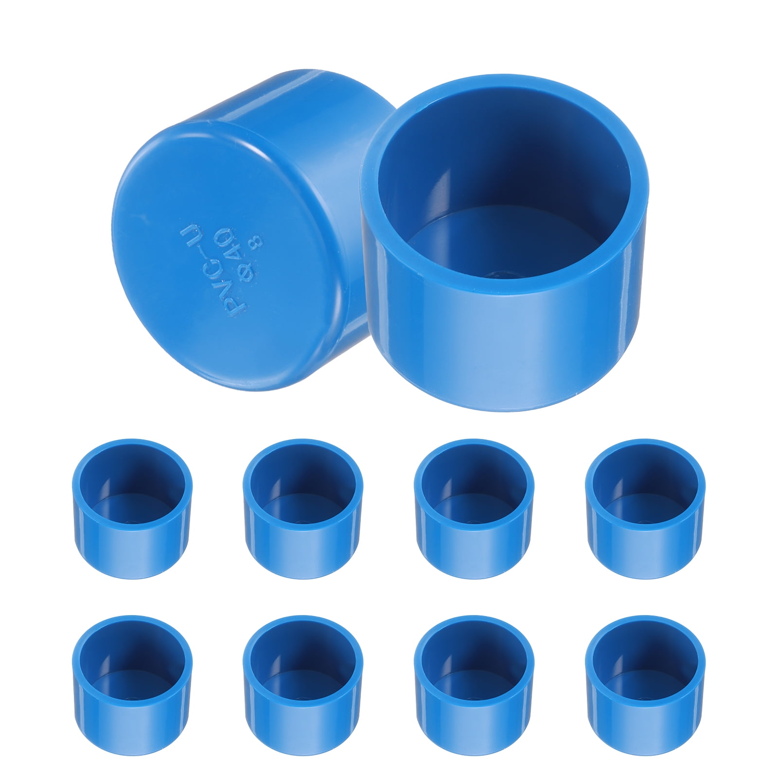 10 Pcs PVC Pipe End Cap Fitting, 40mm/1.57" ID Furniture Grade Pipe End ...