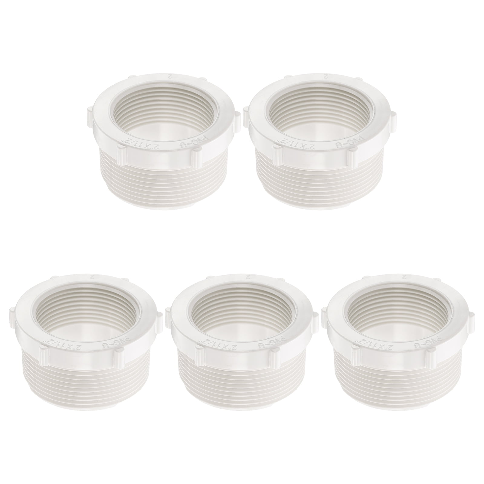 10 Pcs PVC Reducer Bushing G2" Male Thread to G1-1/2" Female Thread ...