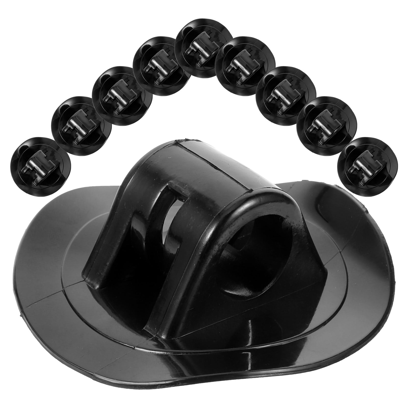 10 Pcs PVC String Clip Kayak Deck Rigging Kit Pole Child Black ...