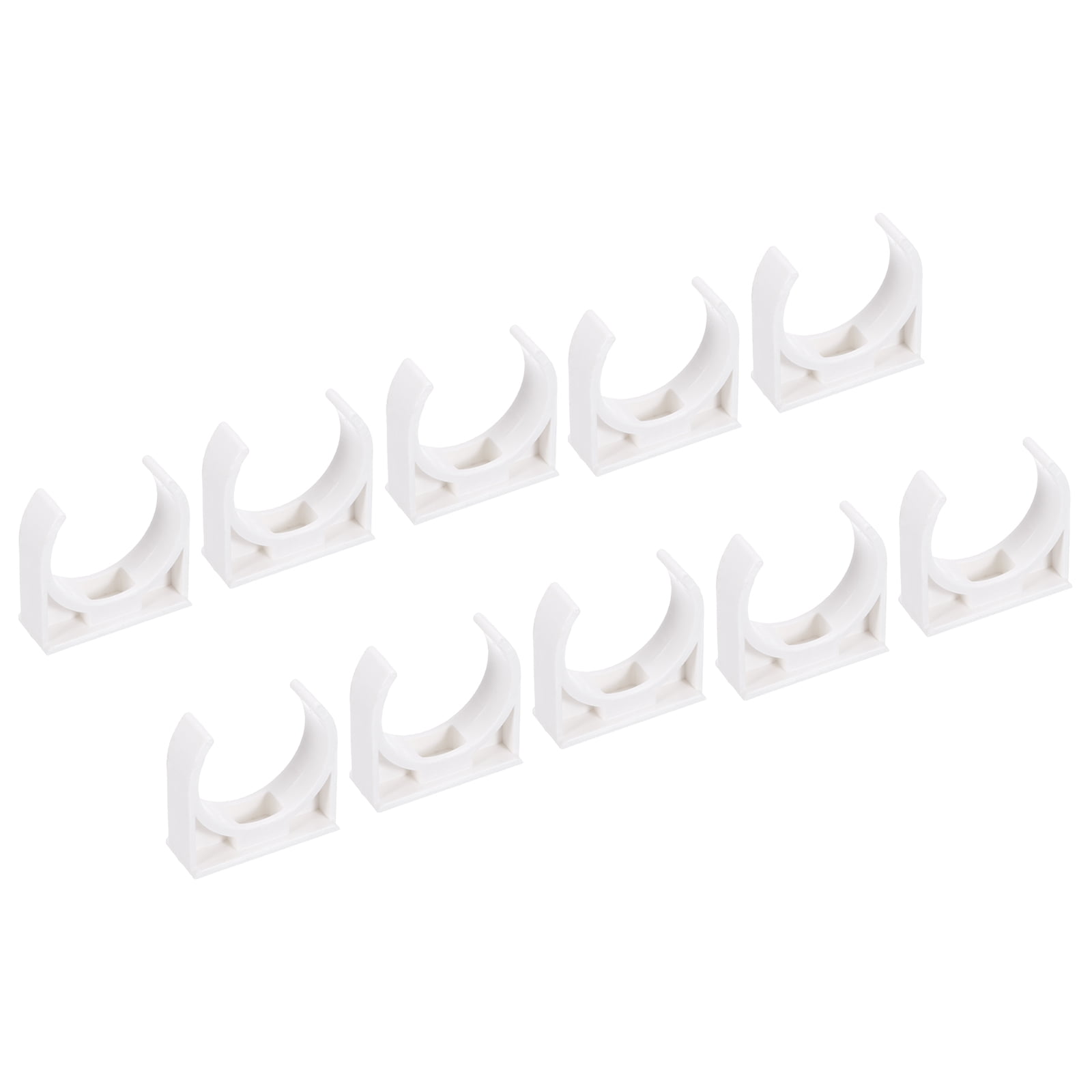 10Pcs U-type Tube Pipe Fitting Clamps Clips Connectors Inner 32mm White ...