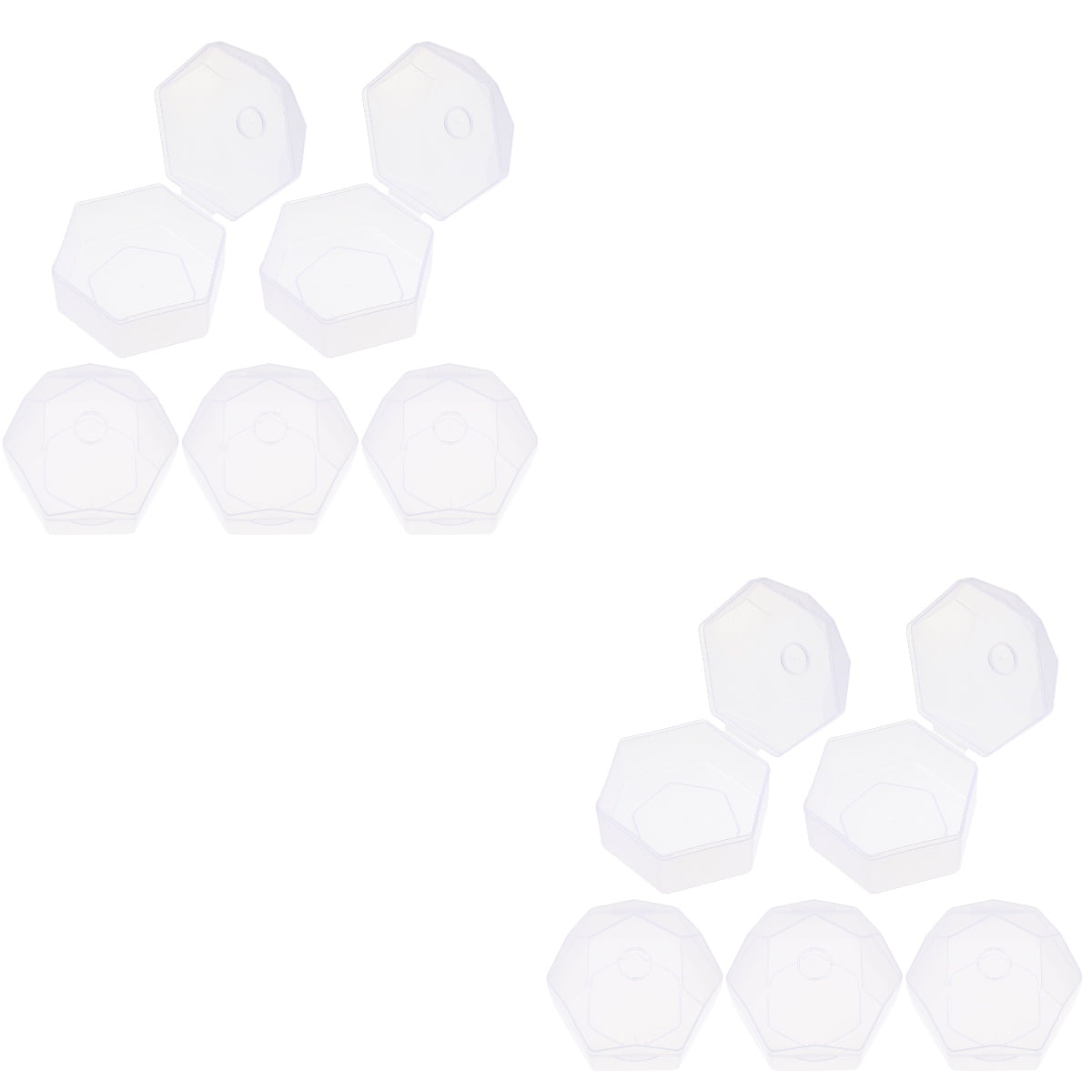 10 Pcs Pacifier Storage Box Dust Cover Case Holders Container Clip ...